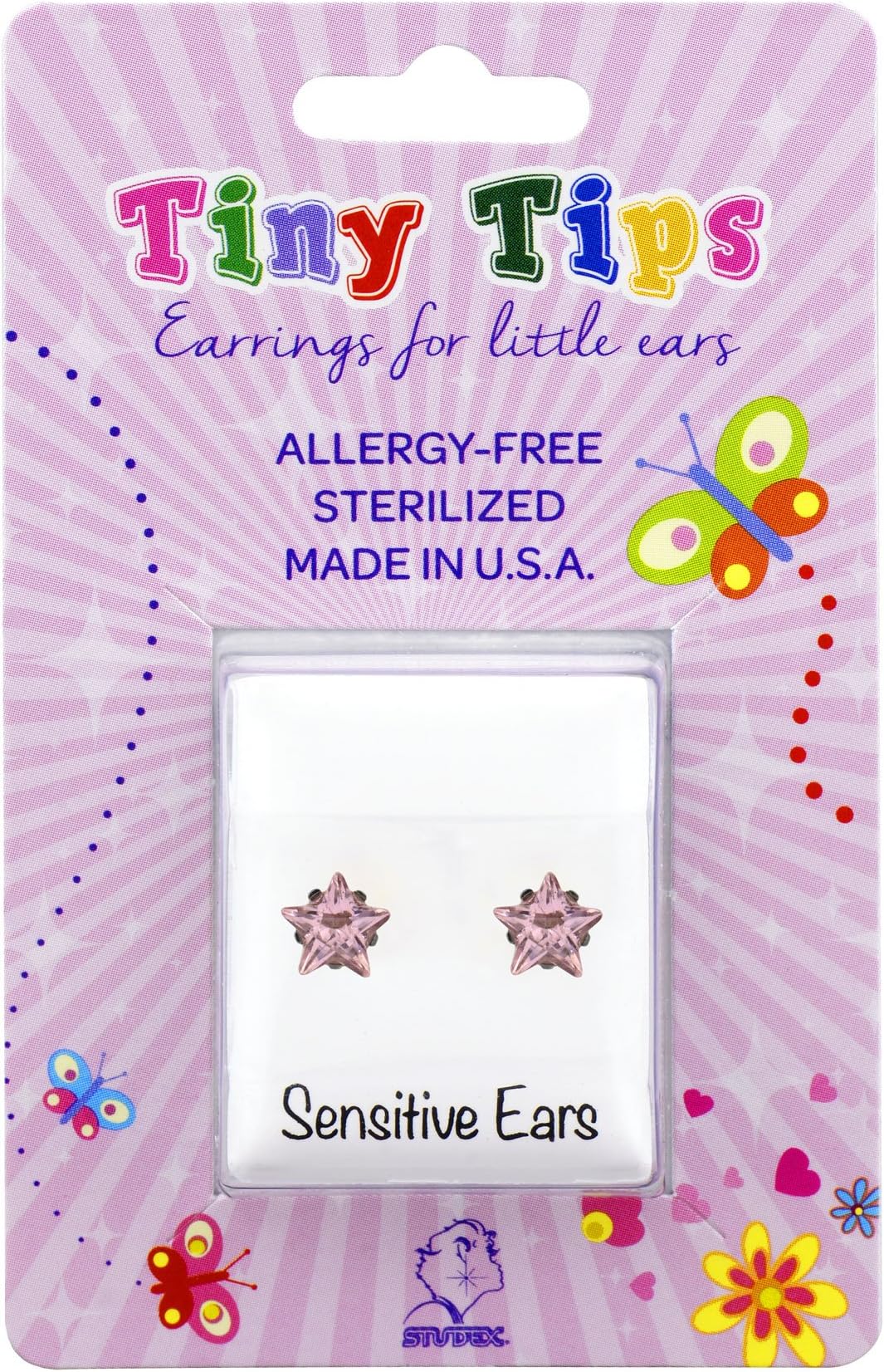Amazon.com: STUDEX Tiny Tips Earrings | Pink Star Stud| Hypoallergenic ...