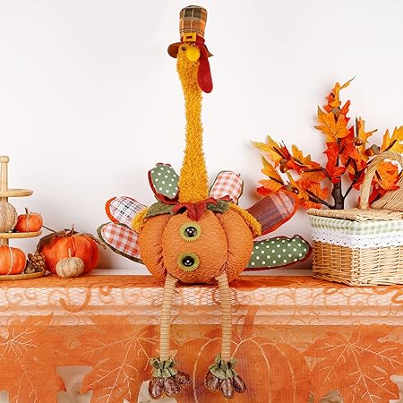 Amazon.com: Biswing Thanksgiving Decoration Tabletop Standing Turkey ...
