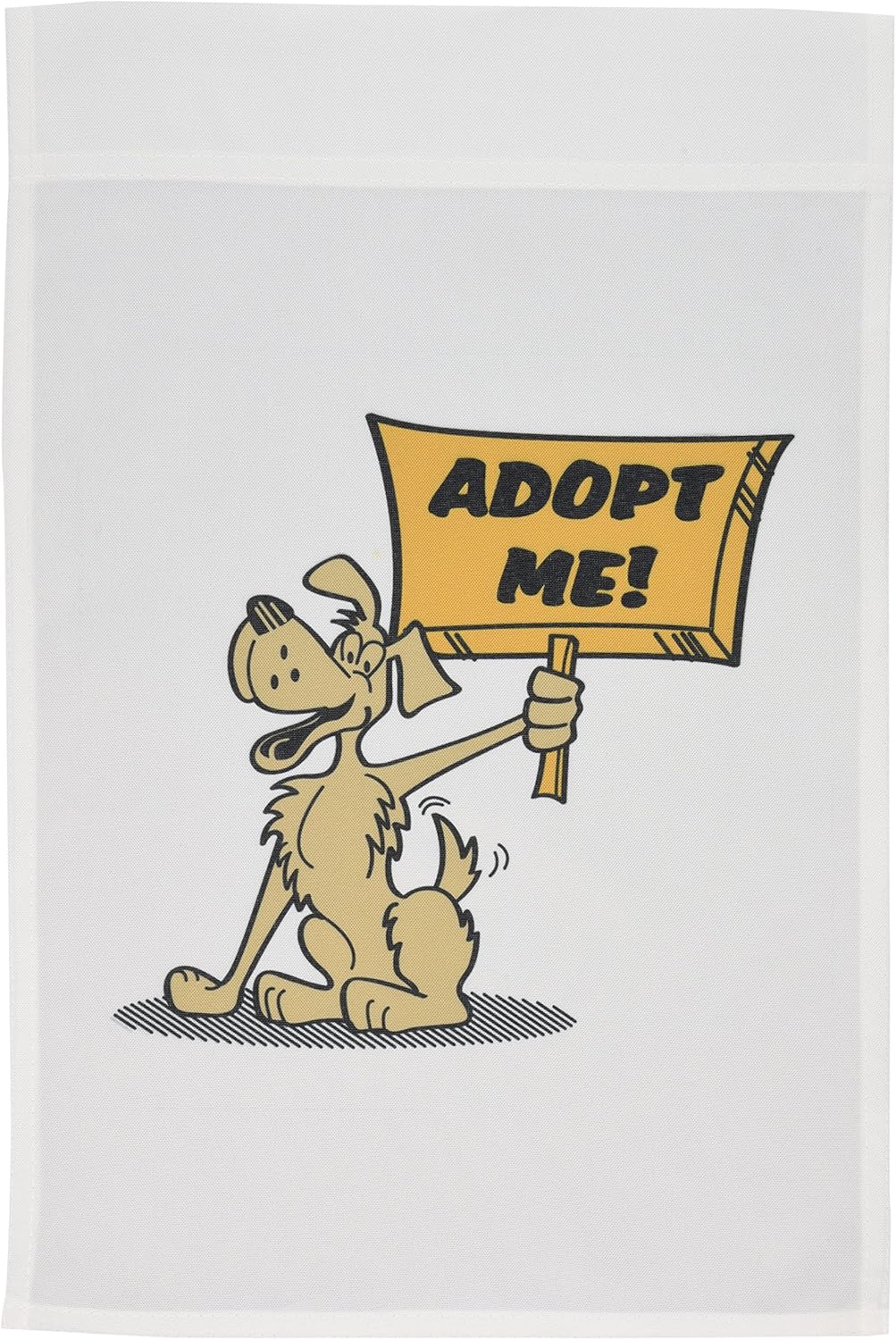 Amazon.com : 3dRose Fl_117503_1 Retro Style Cartoon Dog Holding Adopt ...
