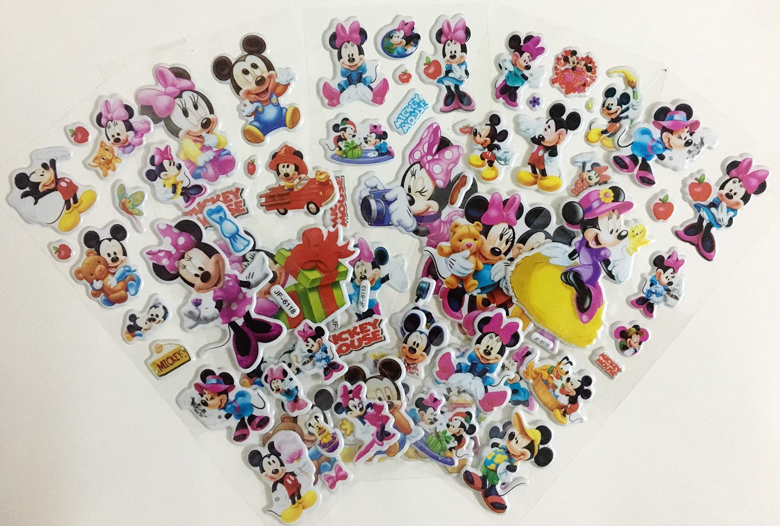 Buy Chaoiwah Mickey Mouse Stickers 3D 4 Sheets and one More Free Sheet ...