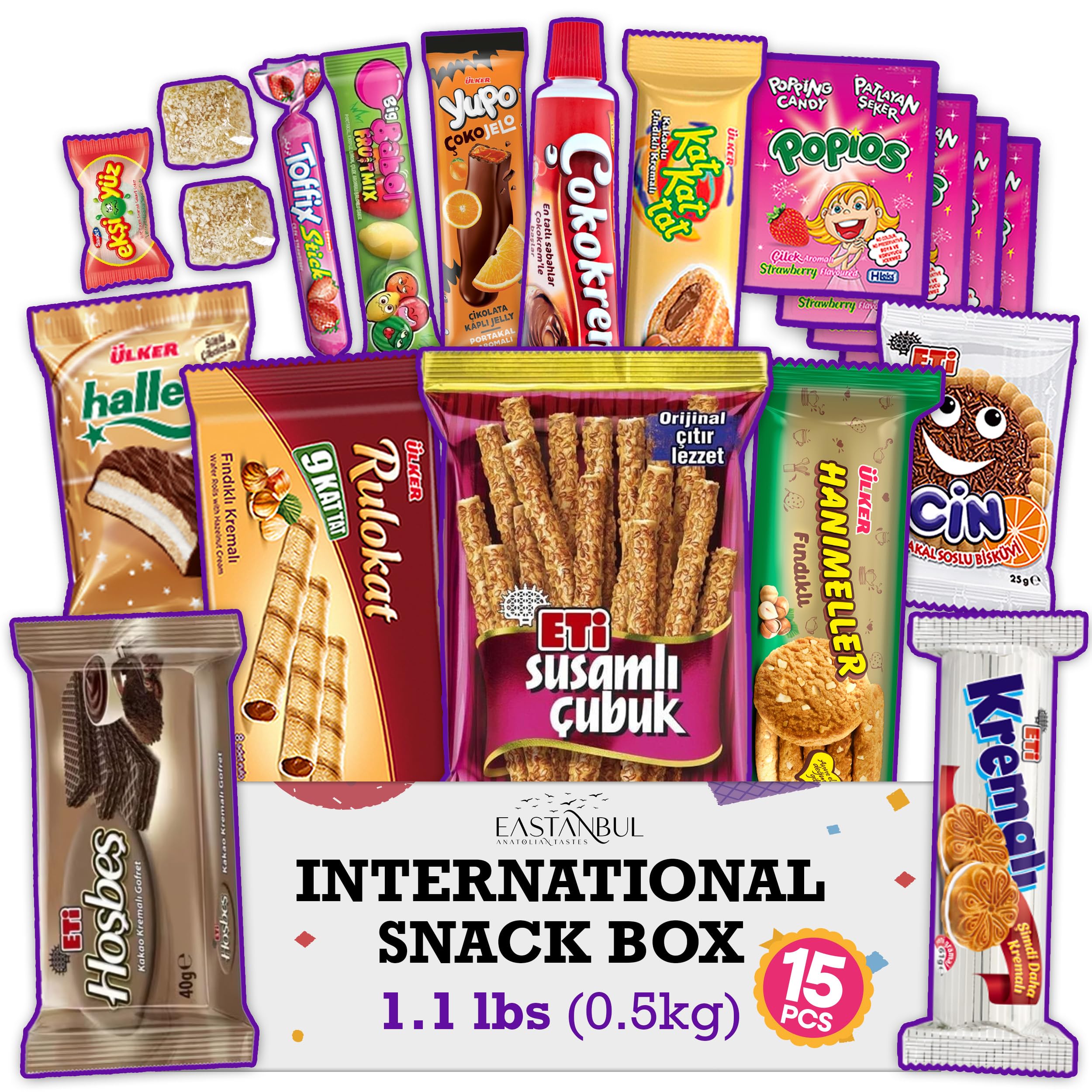 Snapklik.com : International Snack Box, Premium 15 Full-Size Foreign ...