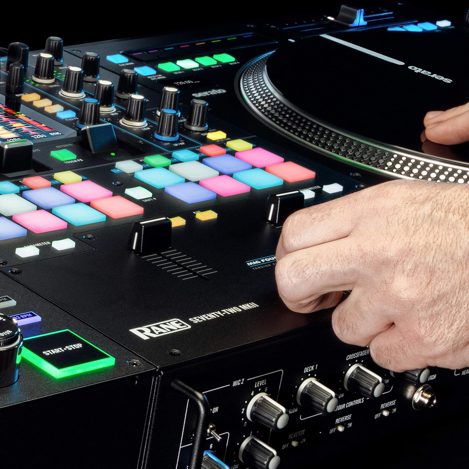 Rane MAG Four Fader Mezclador de DJ sin contacto ultraligero Crossfader ...