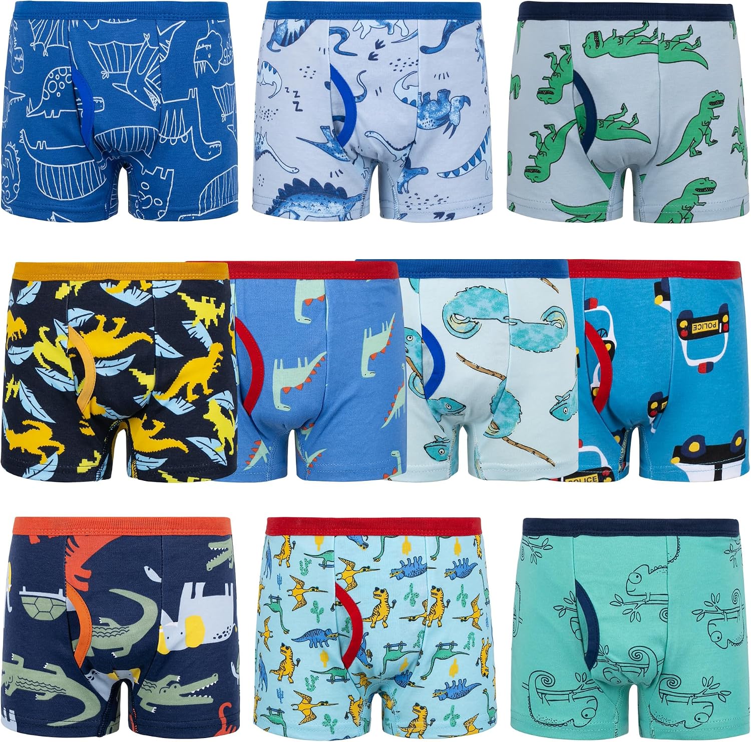 Amazon.com: BIG ELEPHANT Boys' Boxer Briefs 10-Pack, Toddler 100% ...