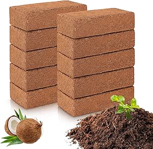Amazon.com : 10 Pack Coco Coir Bricks for Plants - 100% Natural Organic ...