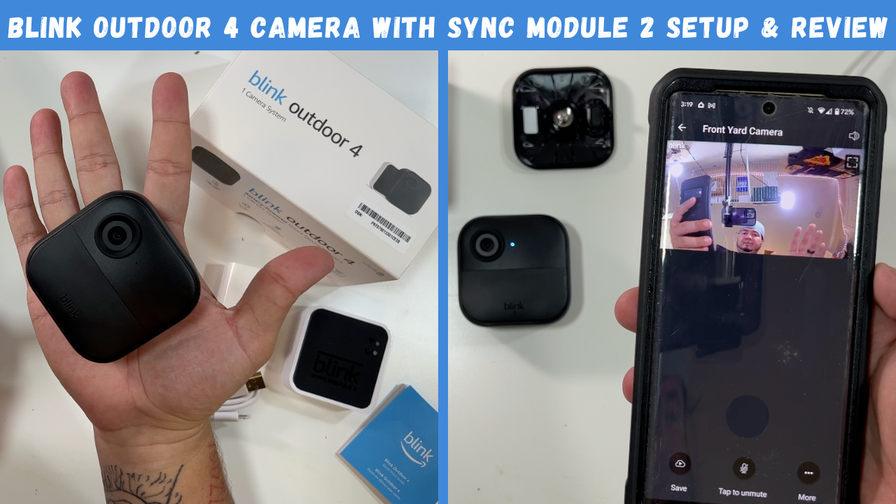 Watch Blink Outdoor 4 with Sync Module Camera Setup & Review on Amazon Live