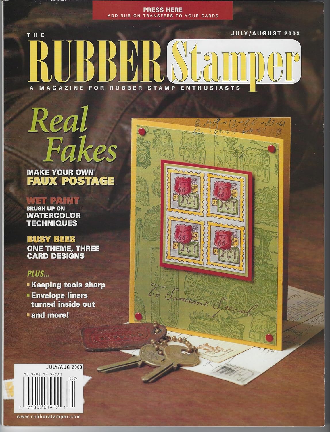 THE RUBBER STAMPER magazine July/August 2003 (For Rubber Stamp ...
