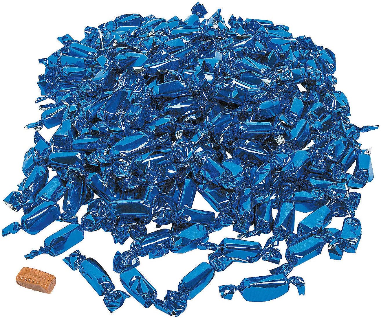 Amazon.com : Fun Express - Navy Foil Wrapped Caramels (2lbs) for ...