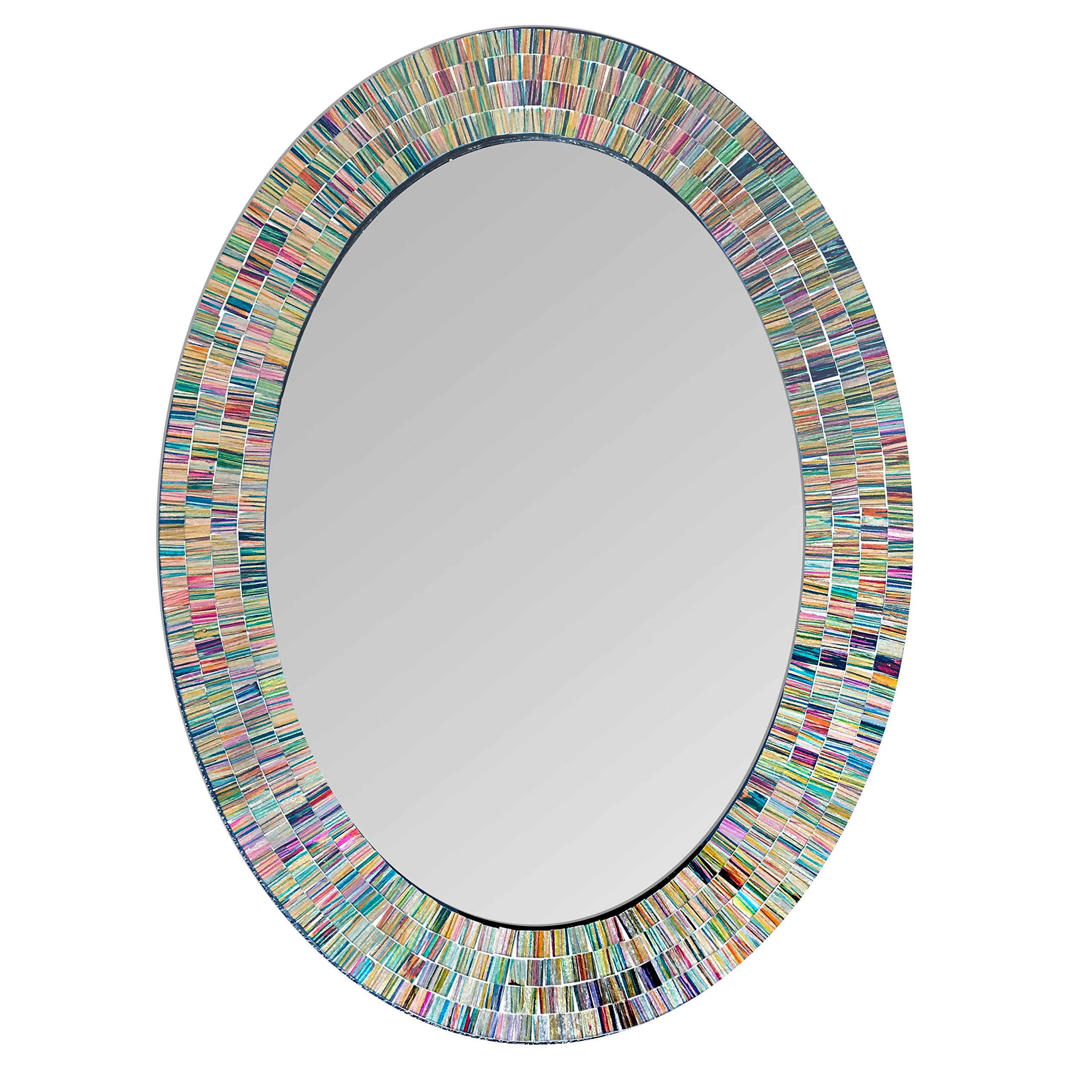 Amazon.com: Bohemian Rainbow Wall Mirror -Glass Mosaic Decorative Wall ...