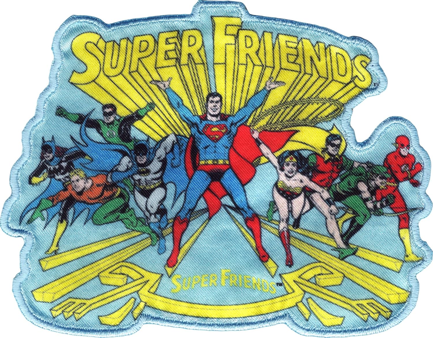 Superman & Friends DC Comics Movie Iron On Patch - Group Super Friends ...