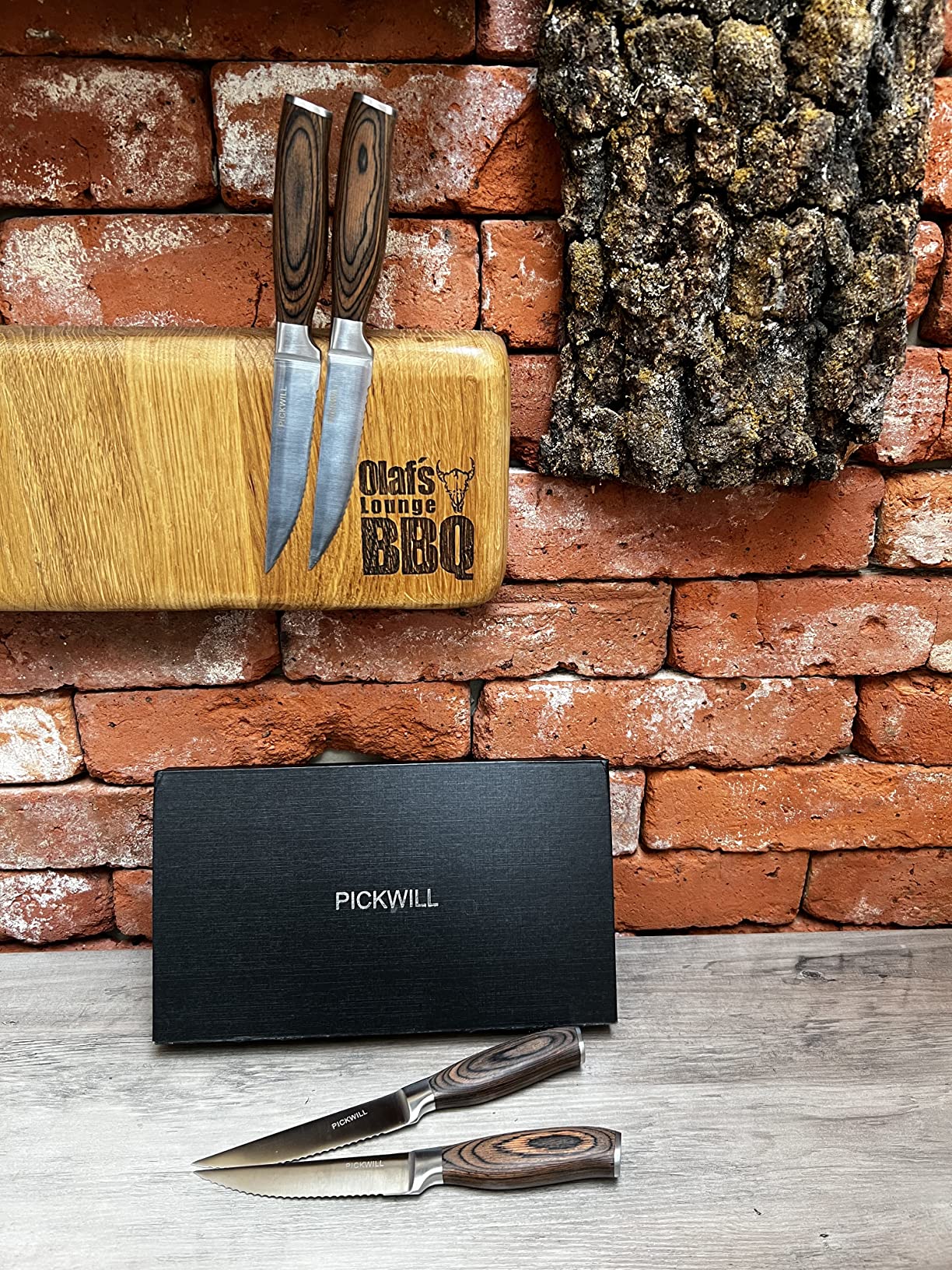 PICKWILL Steakmesser 4,5 Zoll, 4er-Set Steakmesser mit Wellenschliff ...