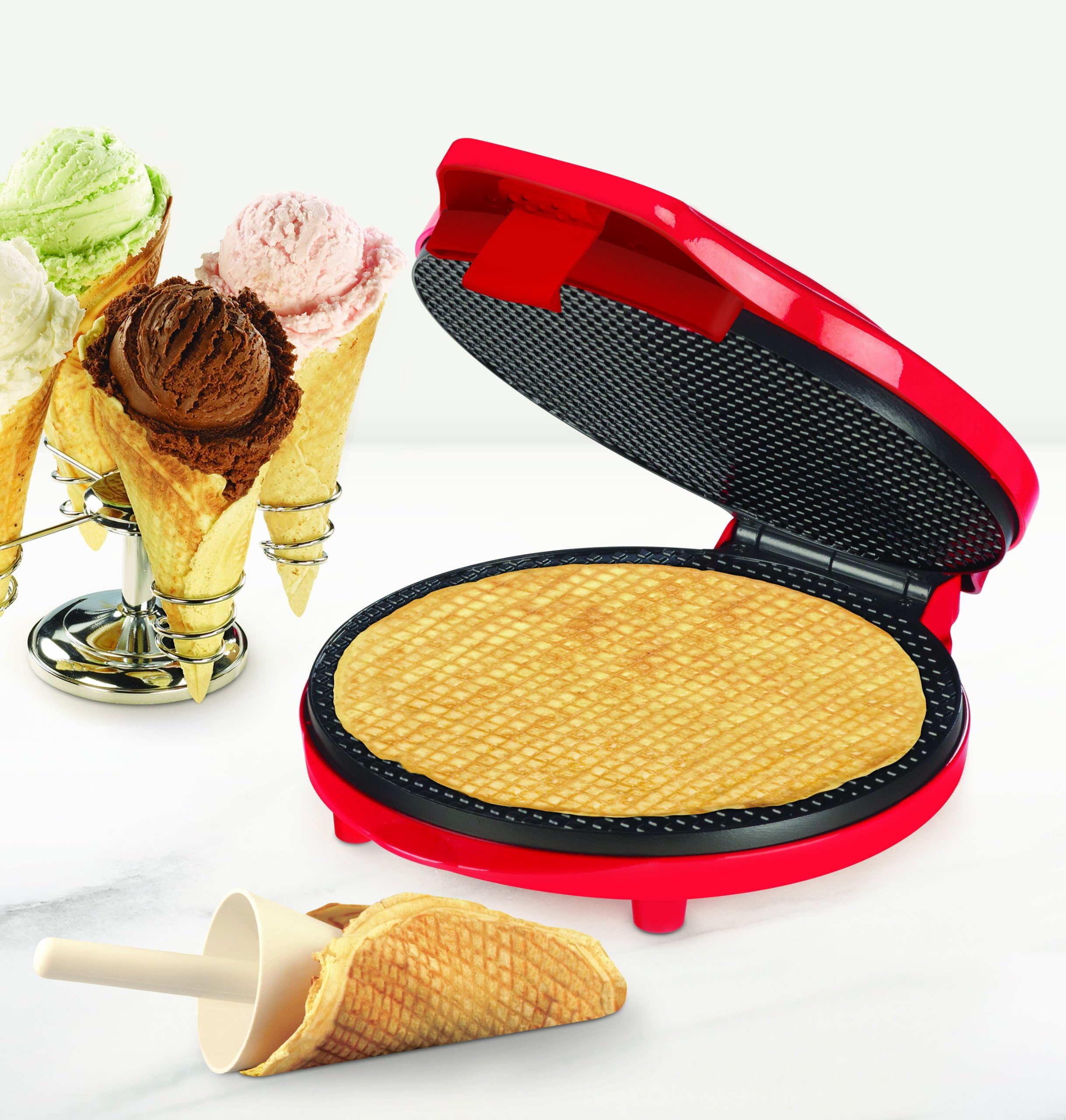 Amazon.com: Bella Cucina 13468 Waffle Cone Maker: Electric Waffle Irons ...