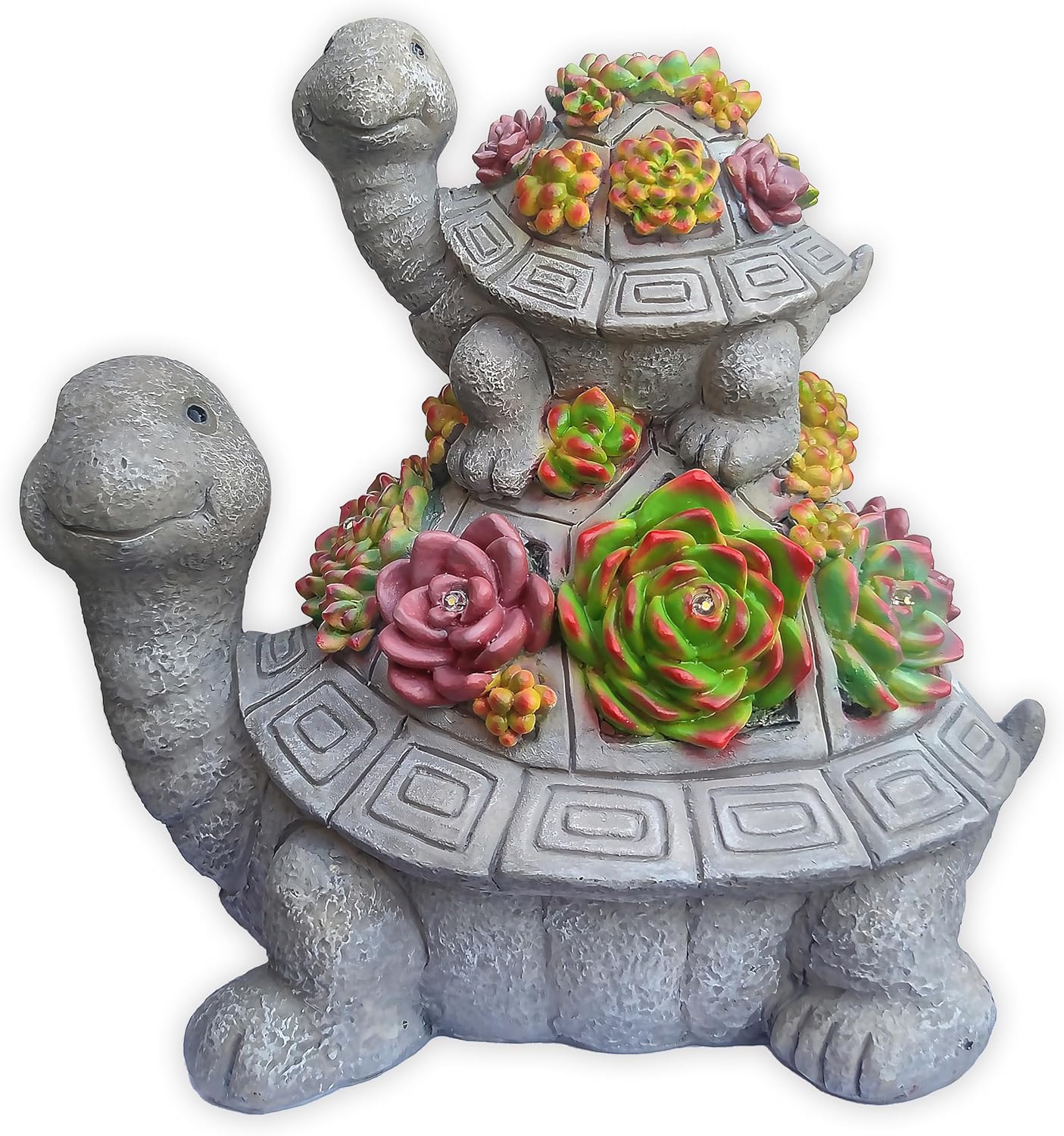 Amazon.com: VIOYOUNS Turtle Solar Garden Outdoor Statues with Succulent ...
