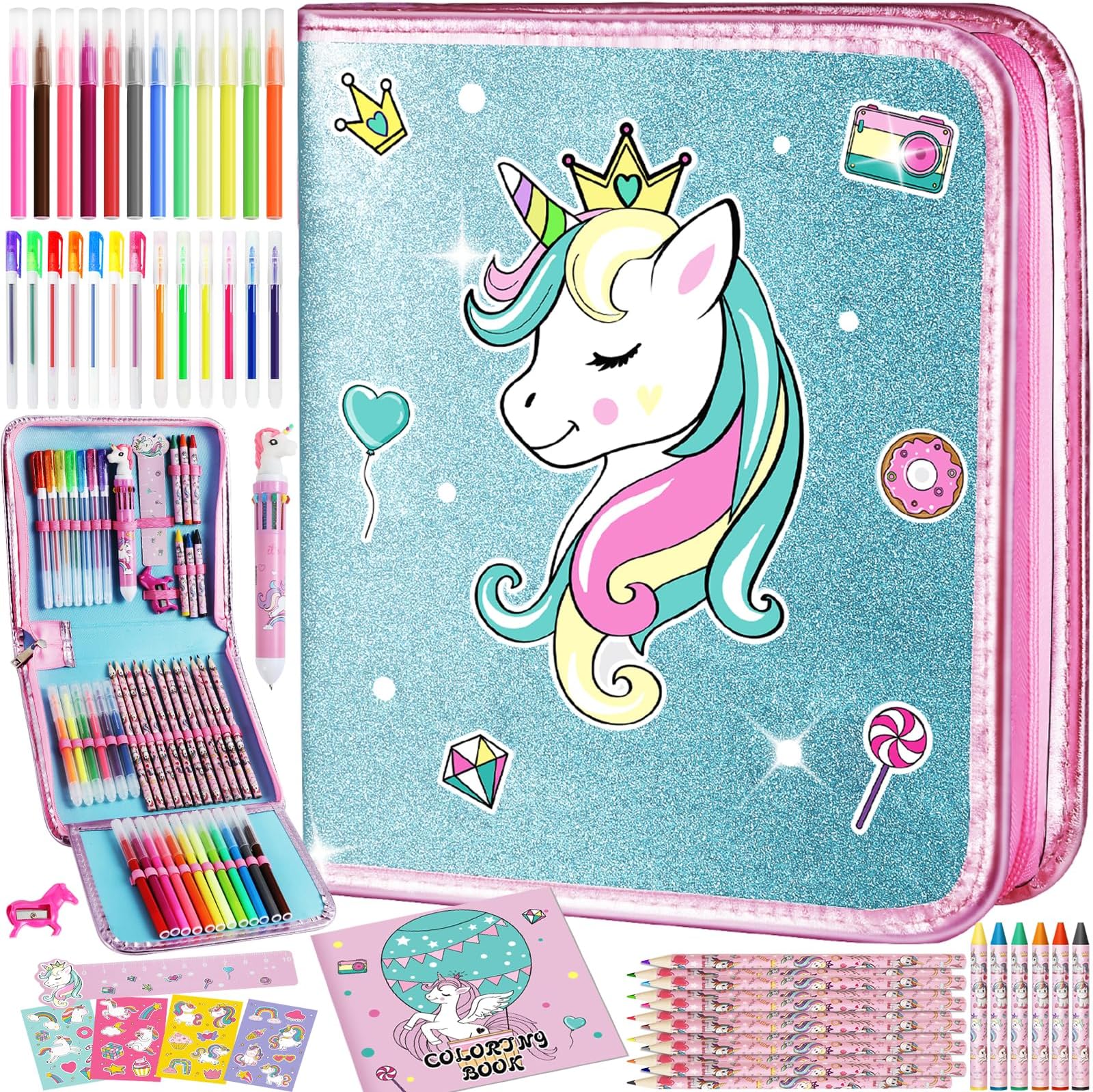 Amazon.com: ABERLLS Unicorn Markers Set for Girls Age 5 6 7 8 9 10 ...