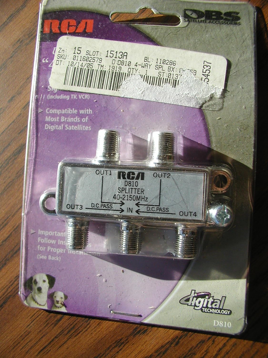 Amazon.com: RCA D810 UNIVERSAL 4-WAY SPLITTER CONVENIENTLY SPLITS ...