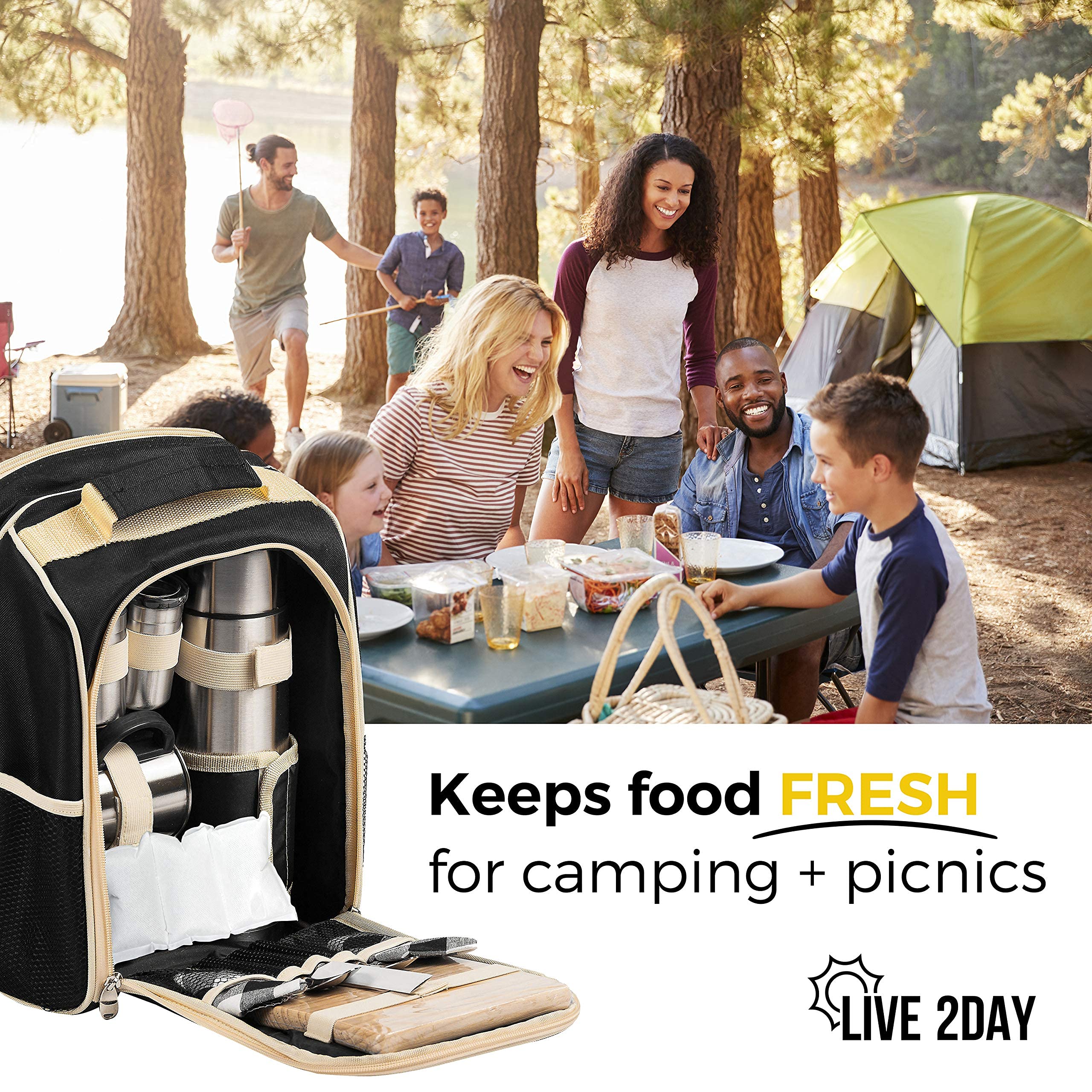 LIVE 2DAY Nice Packs Dry Ice for Coolers - Lunch Box Ice Packs - Dry ...