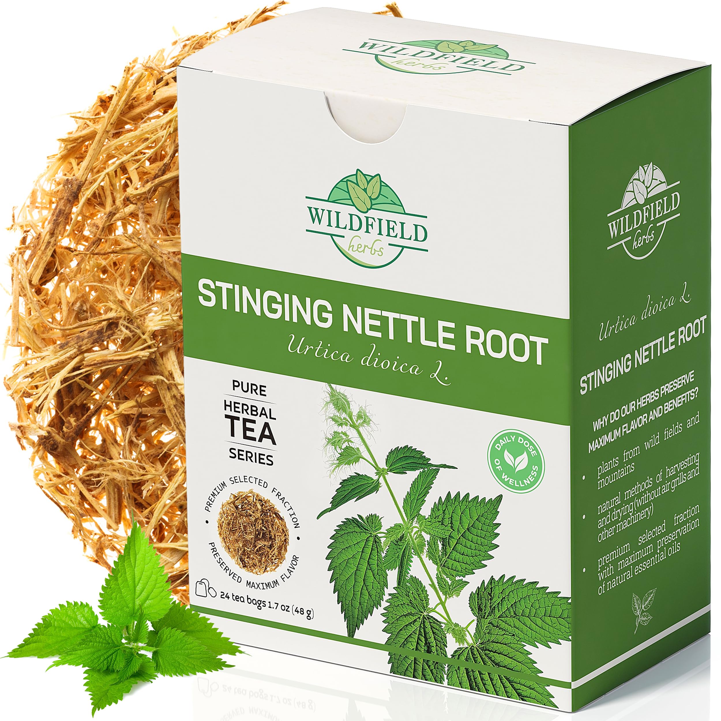 Amazon.com : 24 bags Nettle Root Dried Stinging Nettle Root Herbal Tea ...