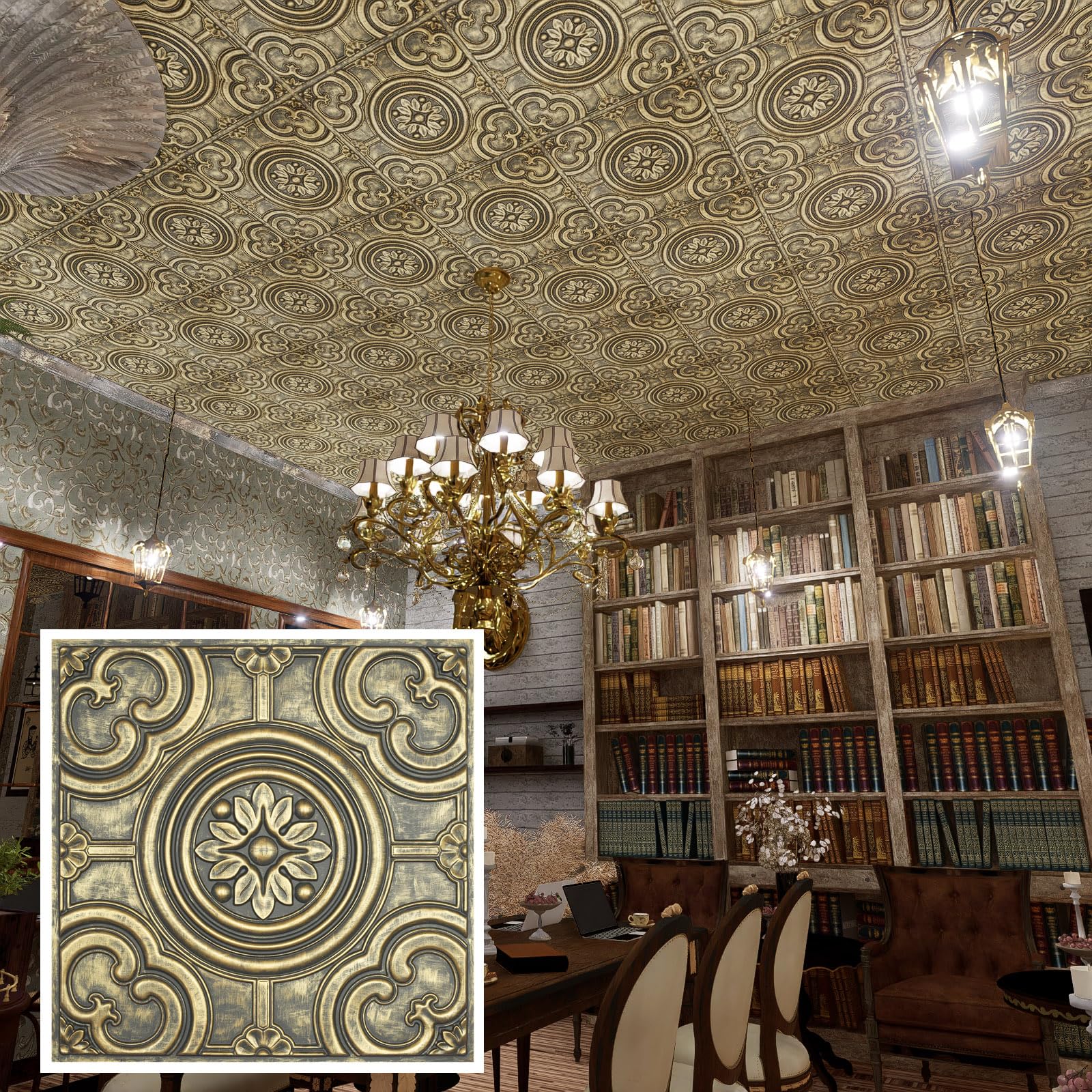 Victorian Tin Ceiling Tiles Faux Paint Distressing Victorian Style