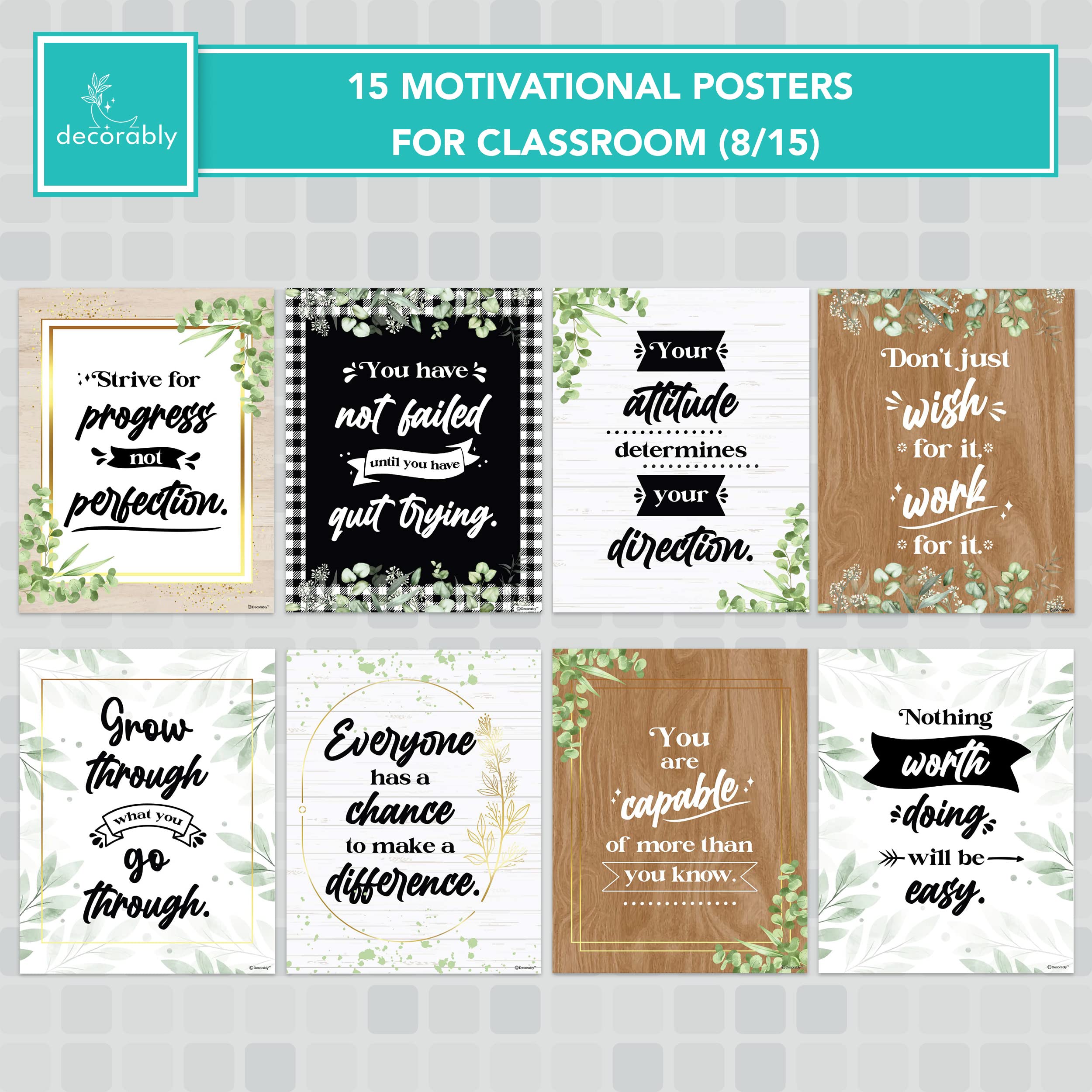 Snapklik.com : Decorably 15 Farmhouse Themed Motivational Wall Decor ...