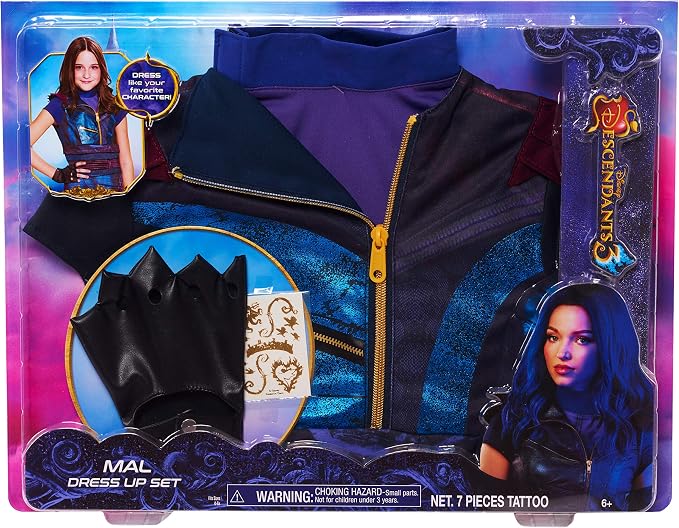 Amazon.com: Disney Descendants 3 Mal Dress Up Set - Branded Mailer ...