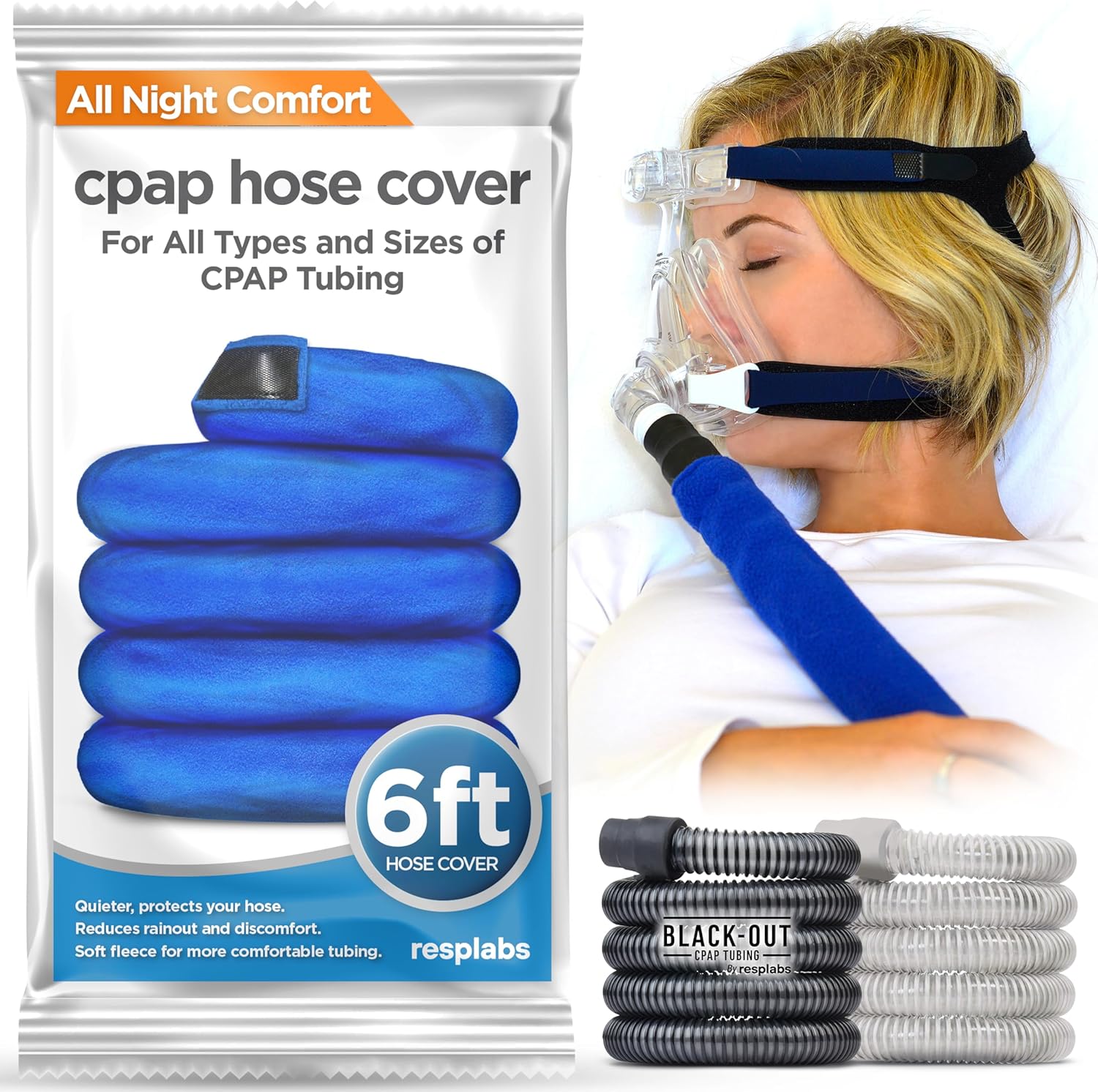 Amazon.com: resplabs CPAP Hose Cover 6 ft Soft Insulated Sleeve for ...