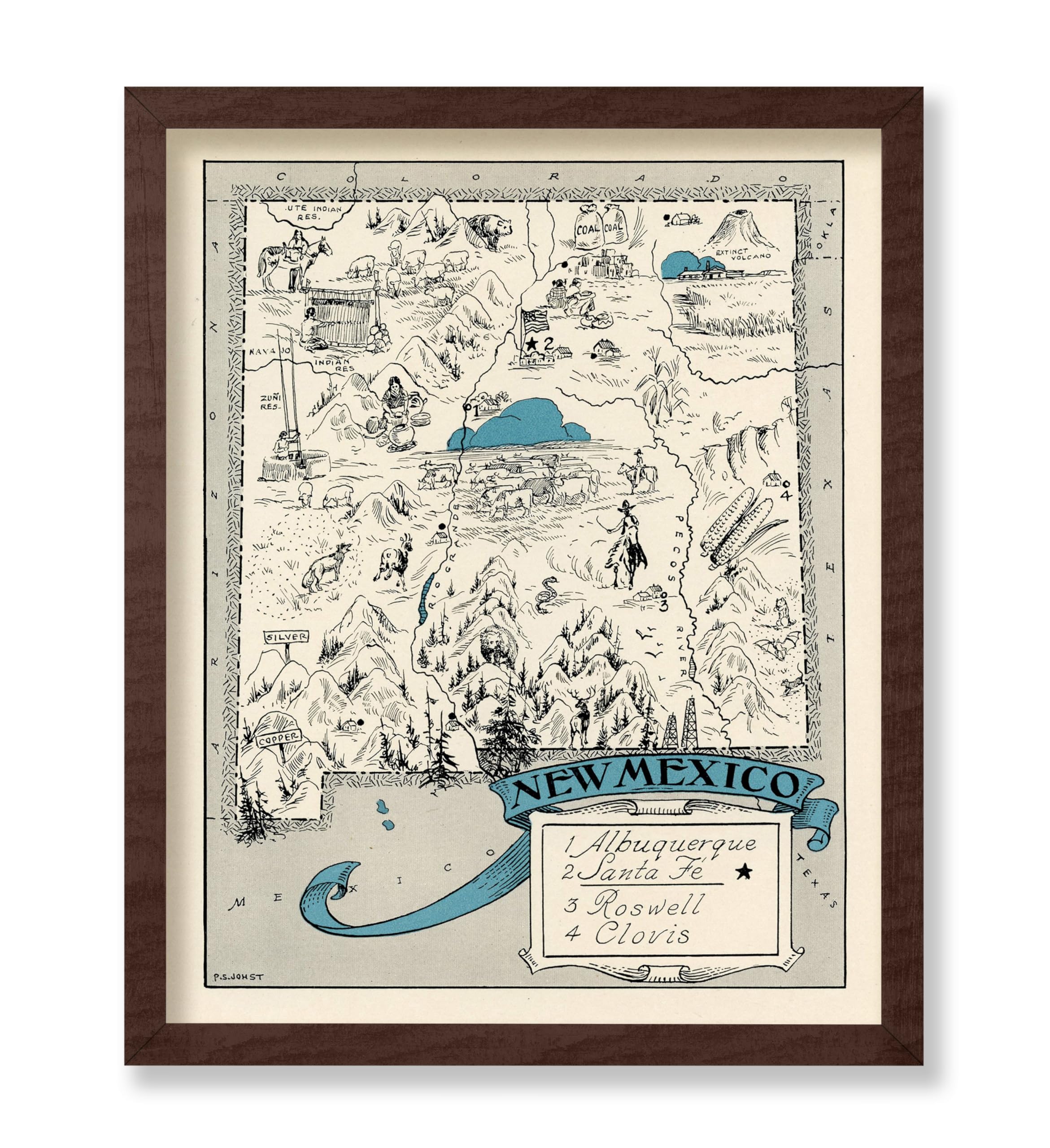 Amazon.com: Poster Master Vintage Poster - Retro New Mexico Print - New ...