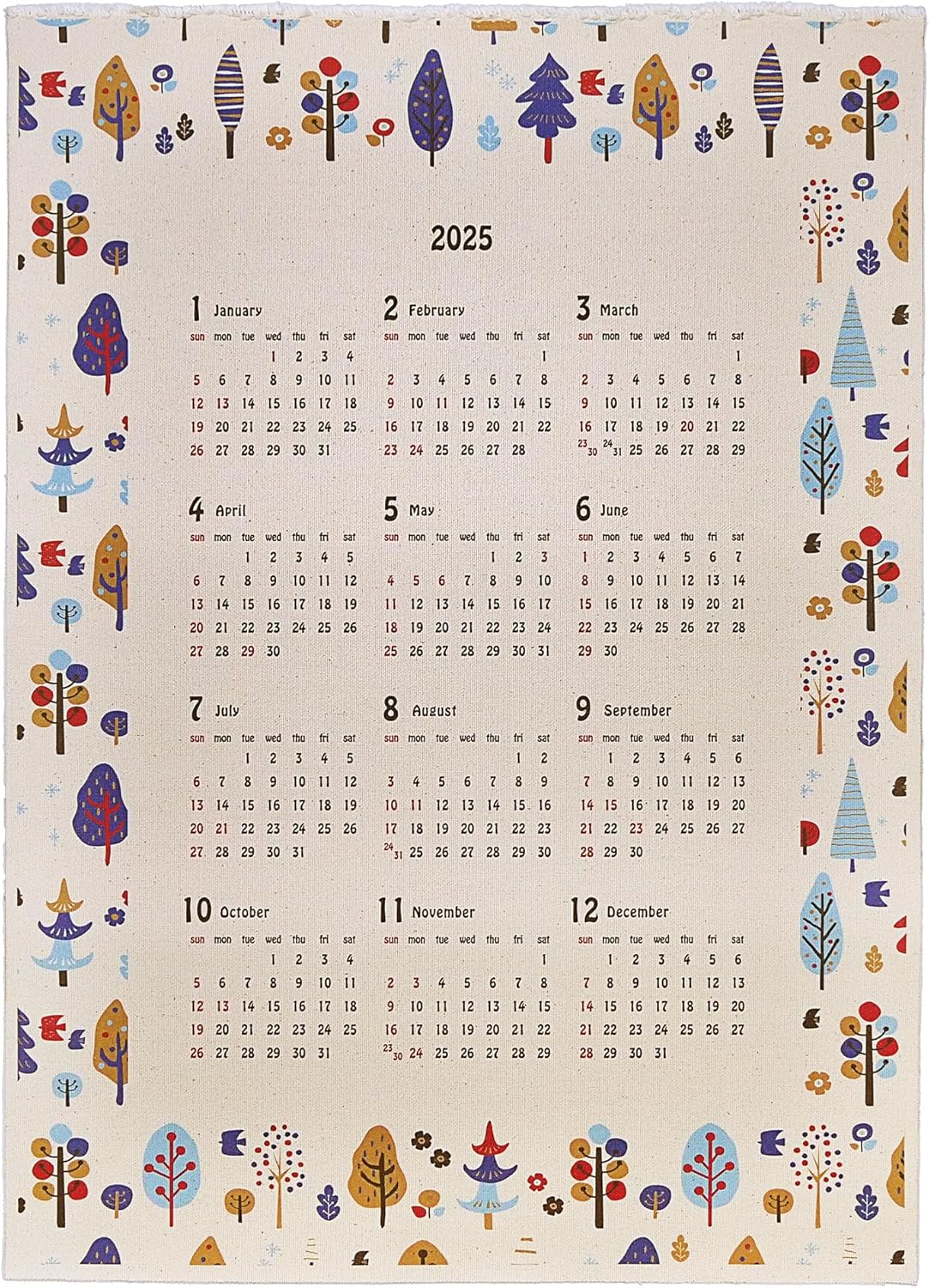 Amazon.co.jp: 【Rn3101】 カレンダー 2025年 ファブリックカレンダー インテリア ブルー 欧米風 インダストリアル 年間 布 流行り 巳 へび R7 タペストリー ...