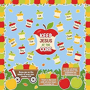Amazon.com : Haooryx Fall Autumn Jesus in The Core Apple Sunday School ...
