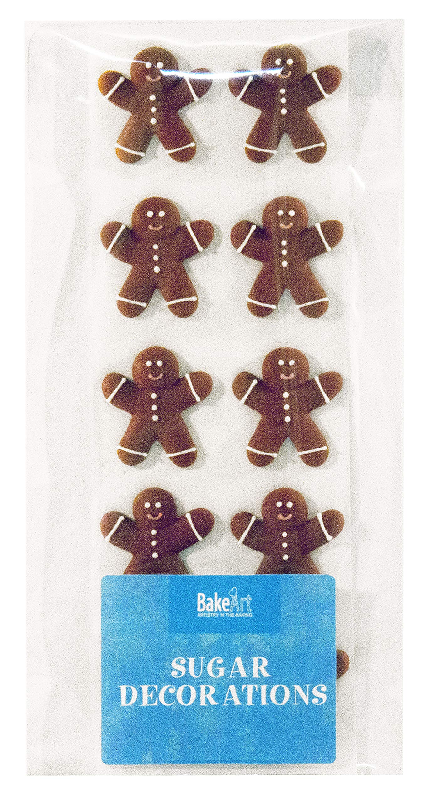 Gingerbread Man Cake Decoration Sugar Edible Icing Topper Gingerbread ...