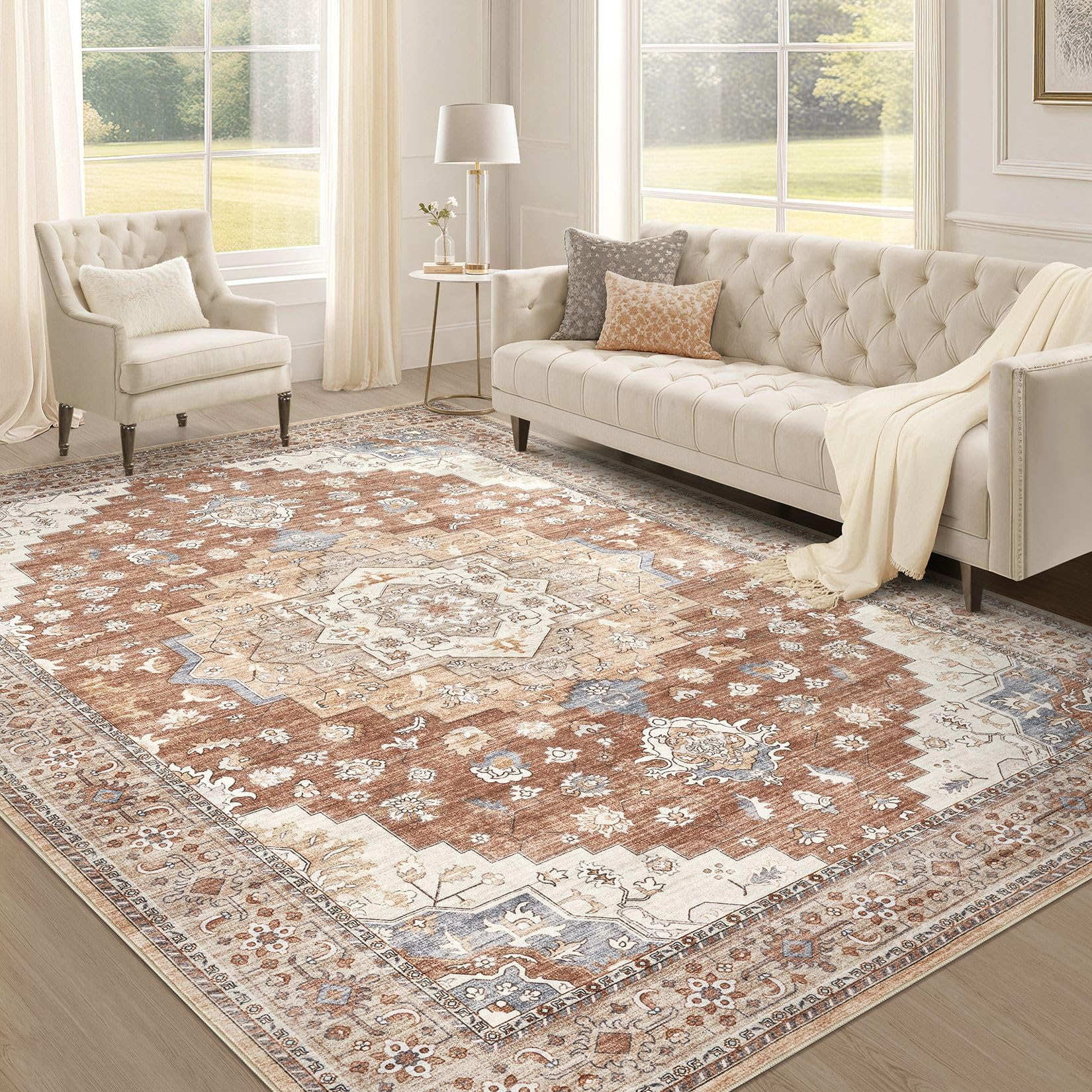 Amazon.com: EIEIHOUSE Area Rugs for Living Room: Washable 9x12 Living ...