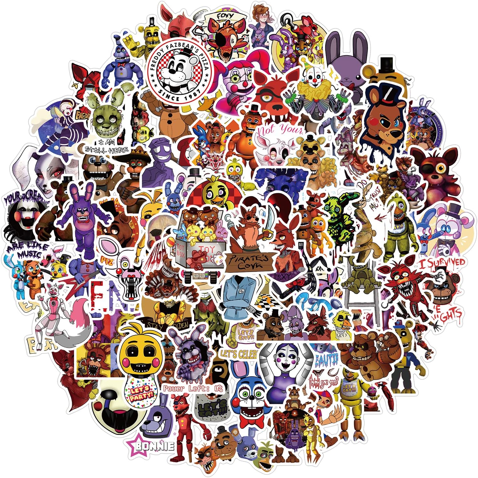Amazon.com: FNAF Freddy Rizzbear Large Sticker - Five Night's gear, At ...