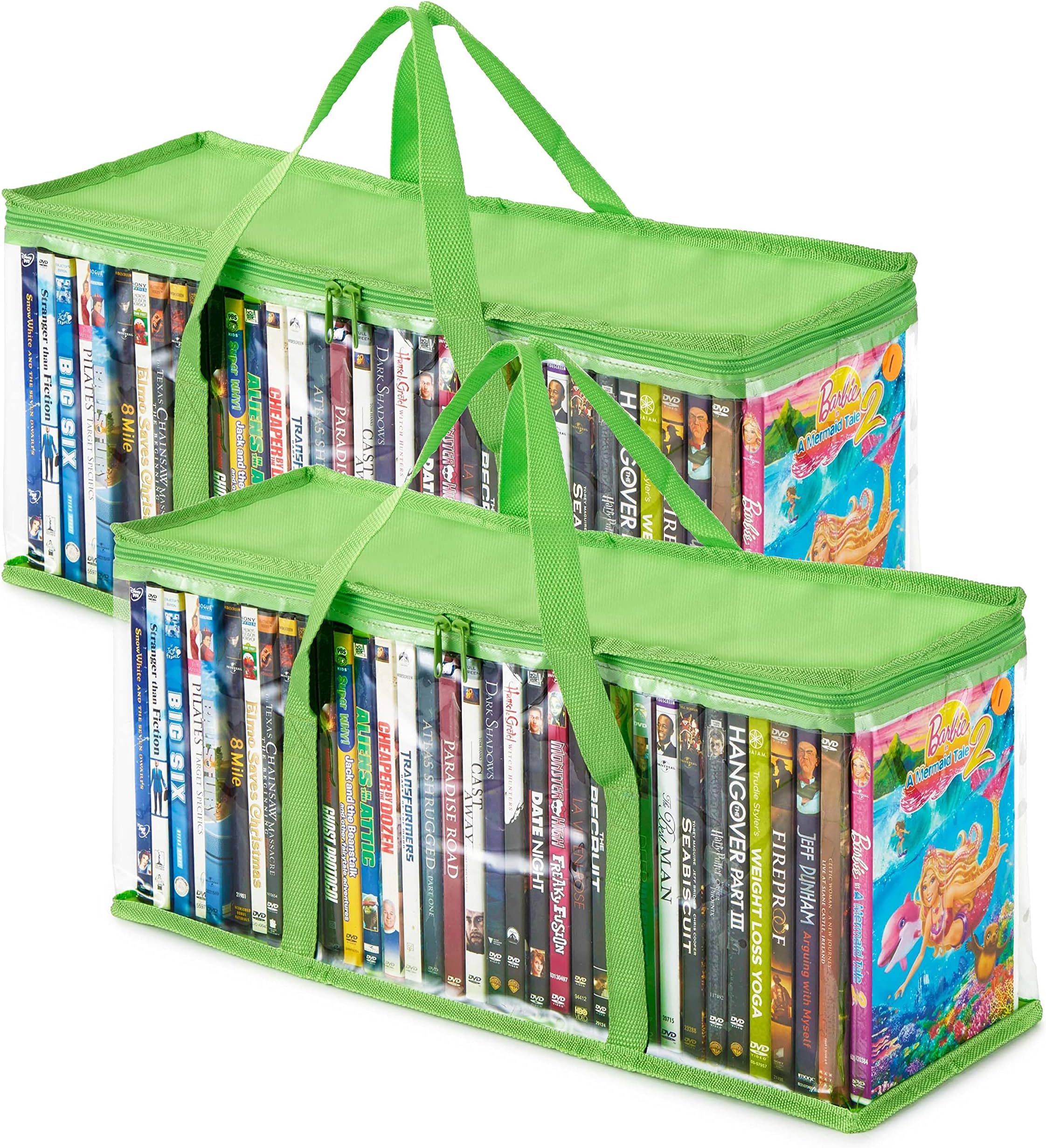 Amazon.com: Evelots 2 Pack CD Storage Bags, Clear PVC Plastic-Holds 96 ...