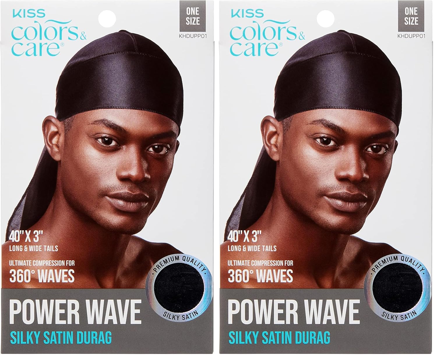 Amazon.com: KISS COLORS & CARE Power Wave Silky Satin Durag - Black ...