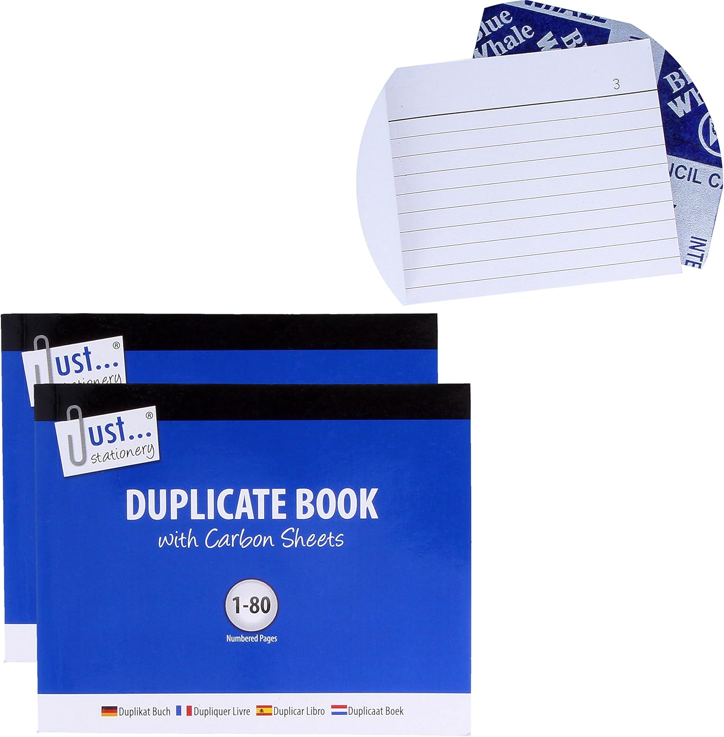 2X Carbon Duplicate Book Numbered 1-80 Pages Receipt Invoice Copy Pad ...