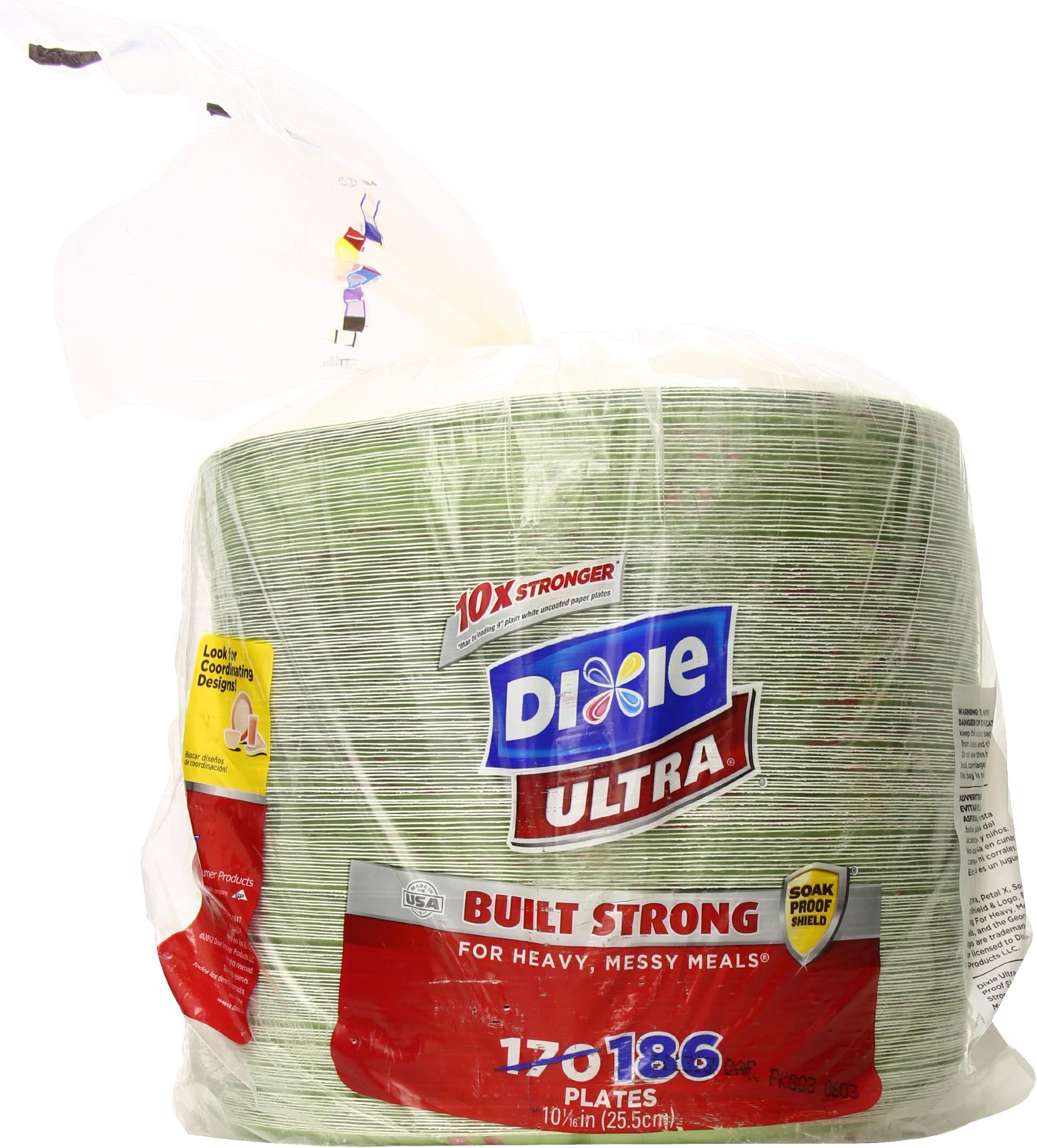 Amazon.com: Dixie Ultra Paper Plate, 10-1/16 Inch, 186 Count : Health ...
