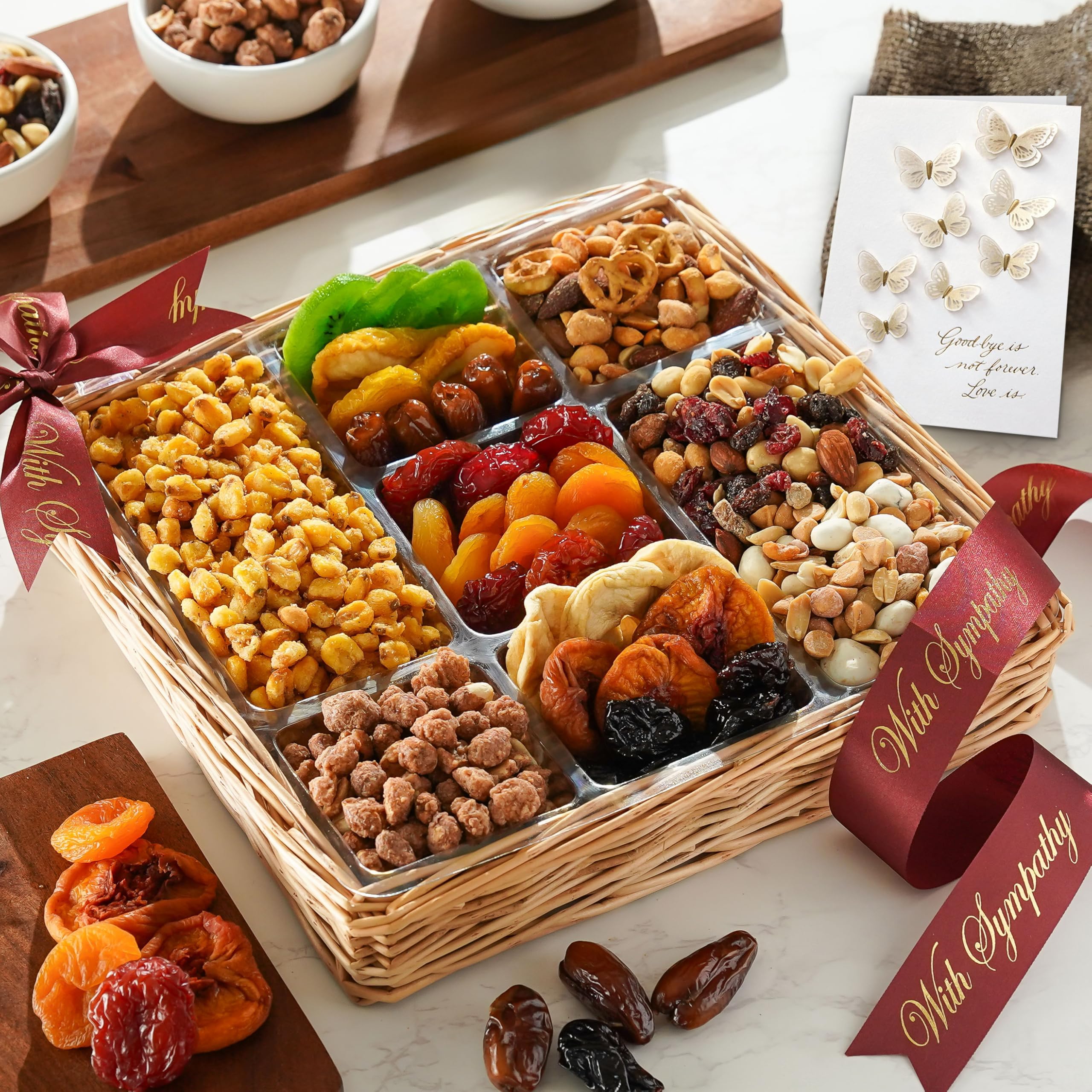 Amazon.com : Broadway Basketeers Deluxe Dried Fruit Nut Gift Basket ...