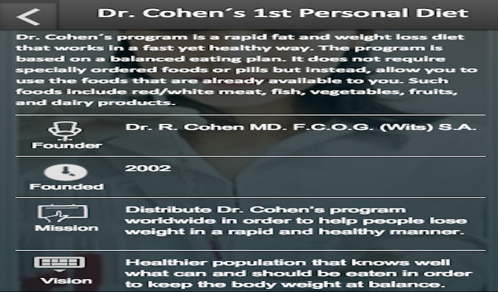 Dr. Cohen´s 1st Personal Diet - App on Amazon Appstore