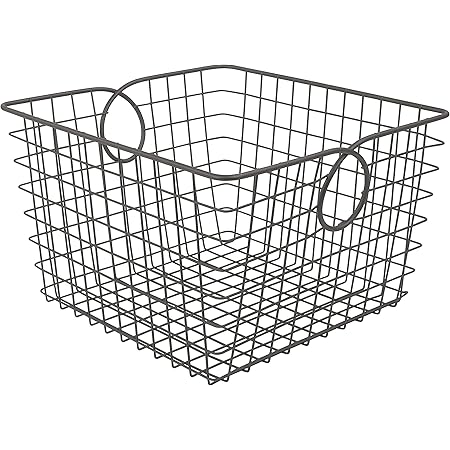 Amazon.com: Spectrum Utility Wire Basket (Industrial Gray) - Storage ...