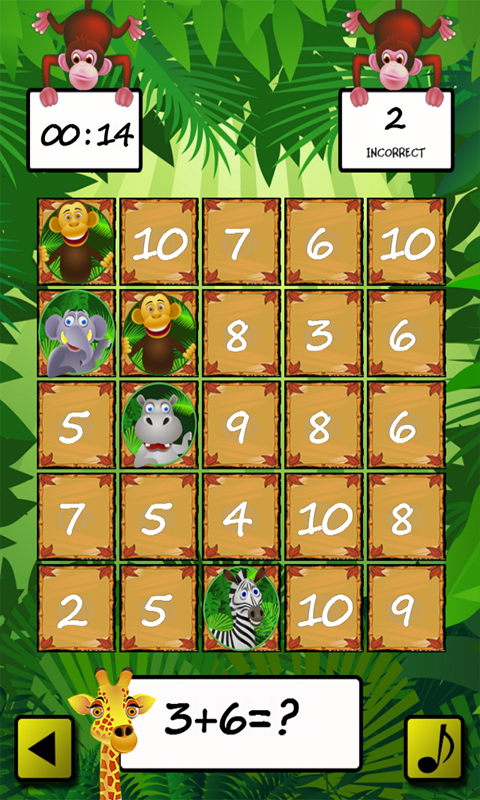 Jungle Math Bingo - App on Amazon Appstore