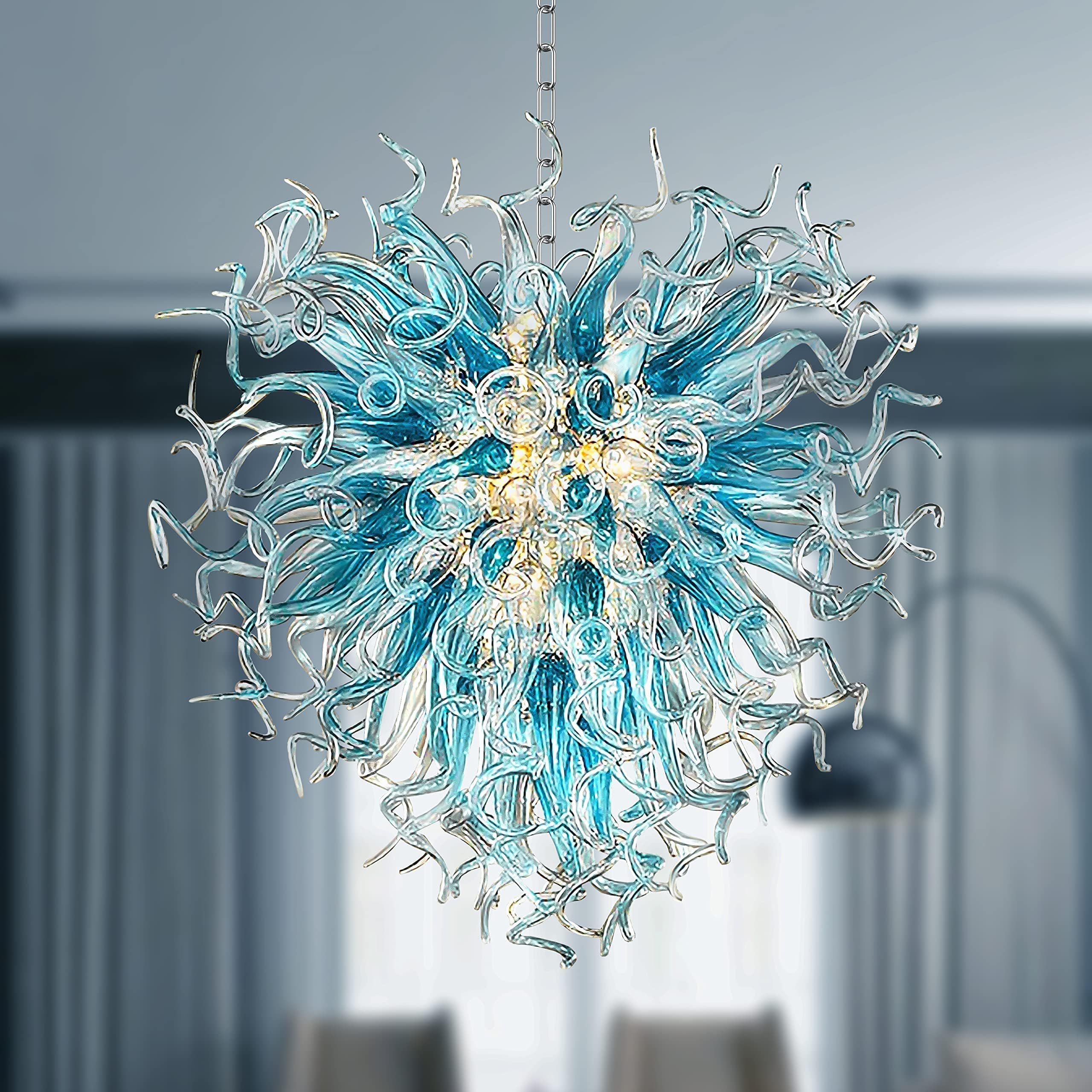 Contemporary Chandeliers Modern Hand Blown Glass Art Chandelier ...