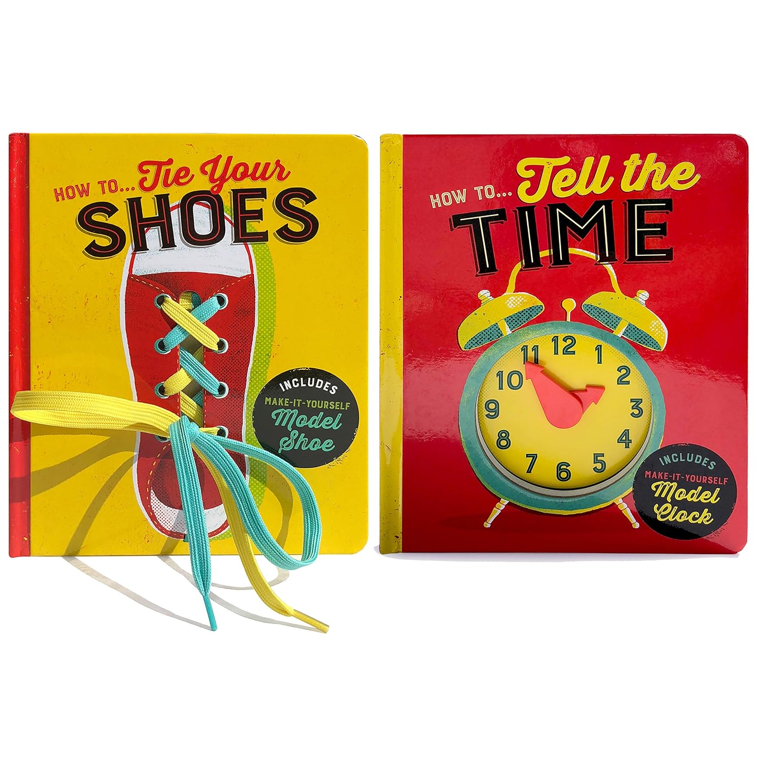 2-Pack How To... Board Books - How to Tie Your Shoes & How To Tell Time ...
