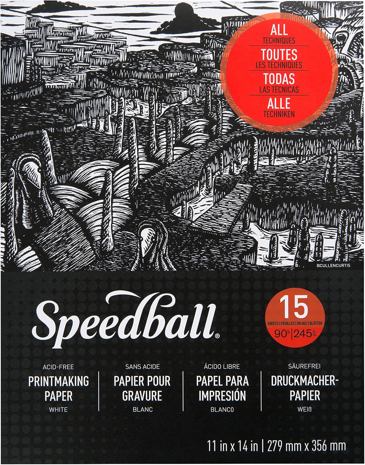 Amazon.com: Speedball Printmaking Paper Pad 11x14, 15 Sheets
