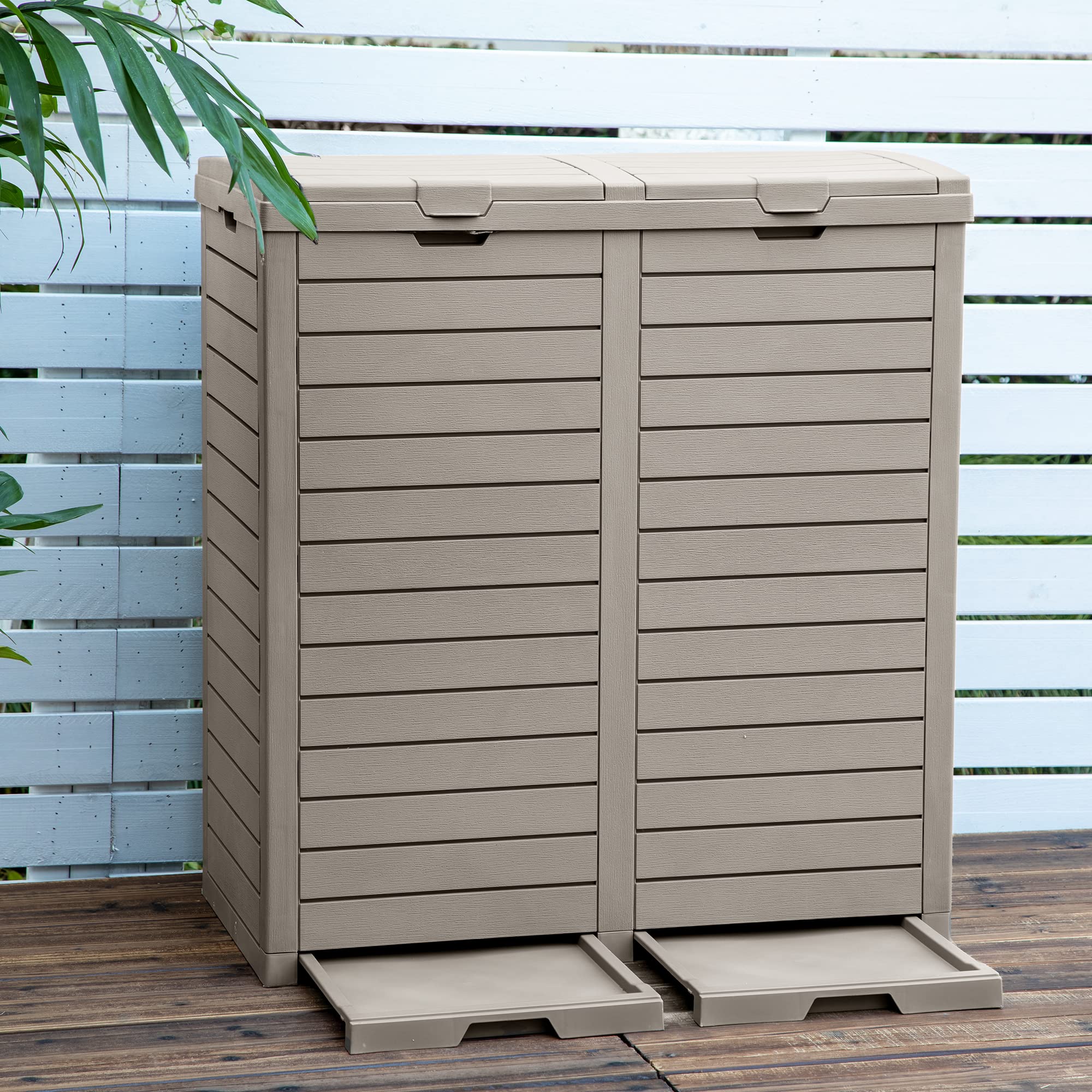 Snapklik.com : DWVO Outdoor Large Resin Trash Can, 76 Gallon Classified ...