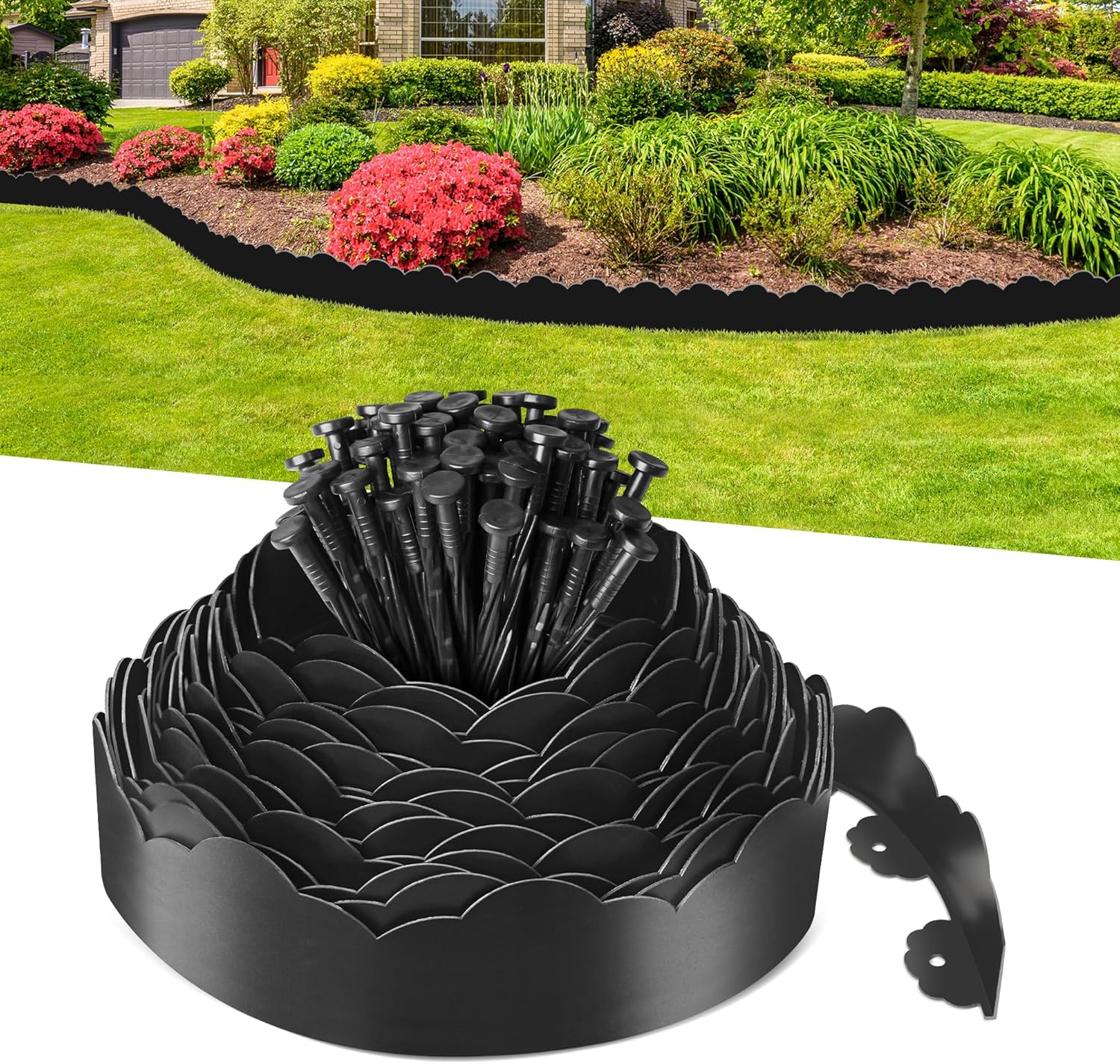 Amazon.com : CooTentler 4 Inch x 49FT Landscape Edging Border with ...