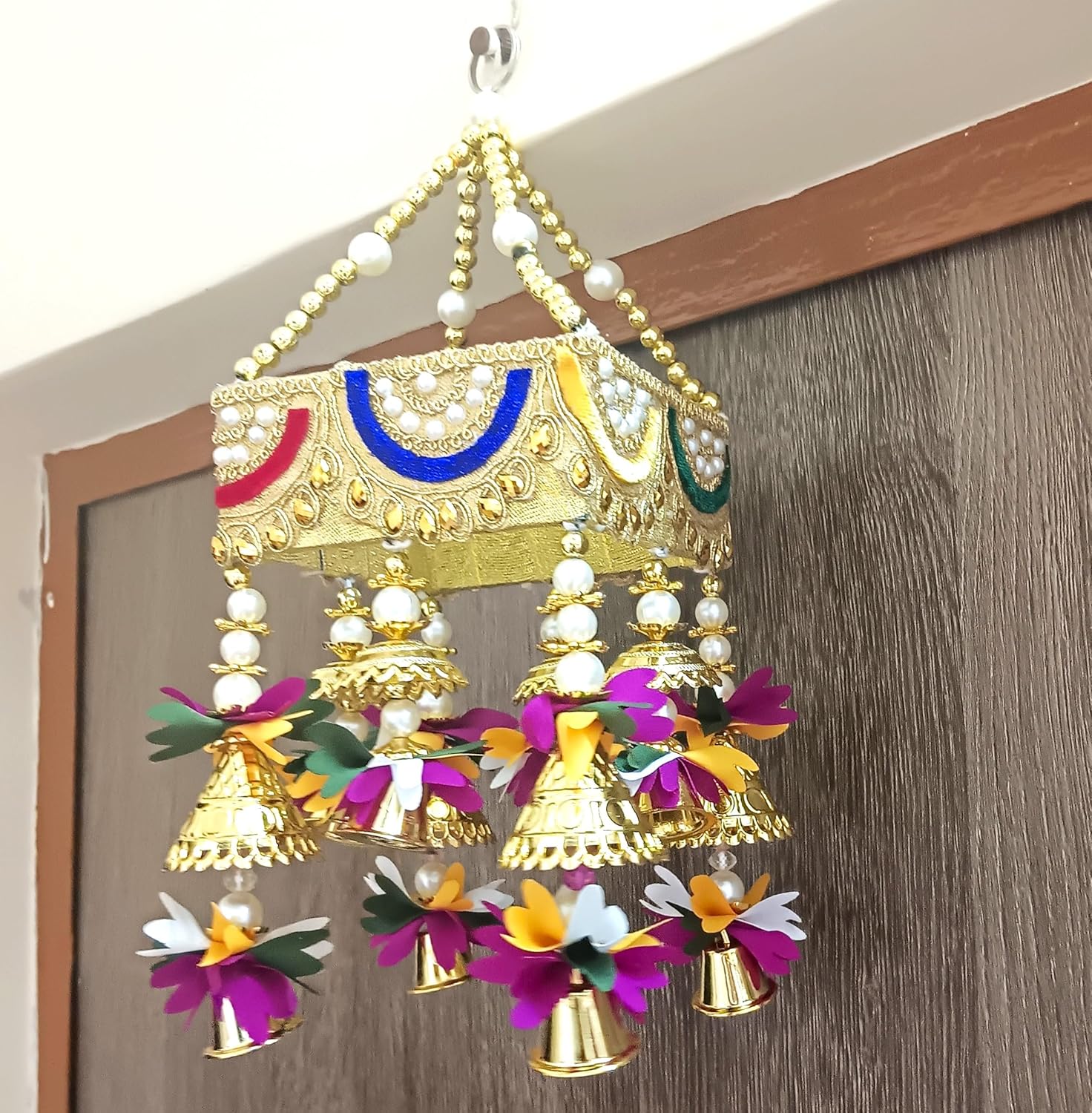 P.A.Traditional Colorful Flower Jhumar Designs Wall/Door Hanging Toran ...