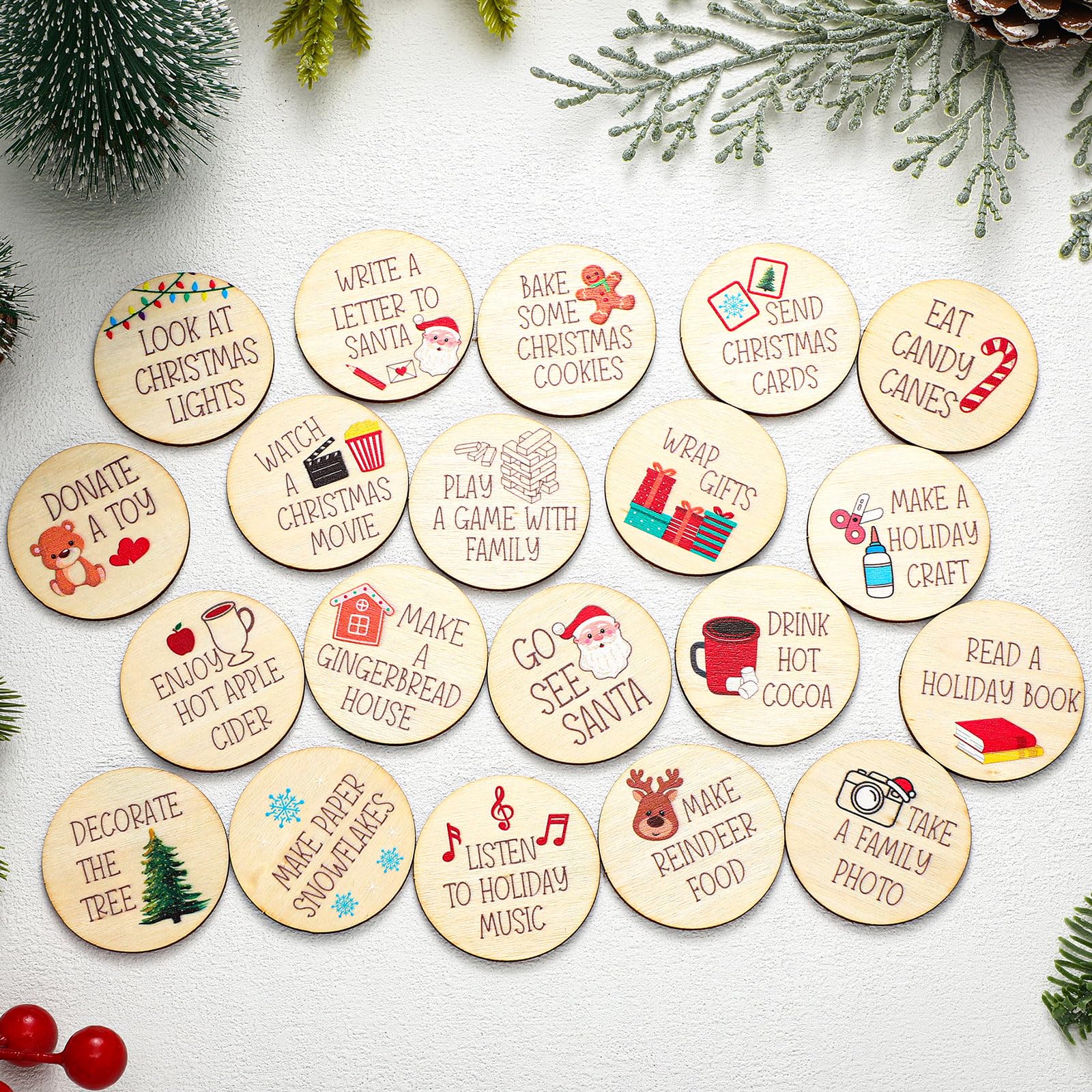 Snapklik.com : Threehoney 20 Pcs Christmas Countdown Set