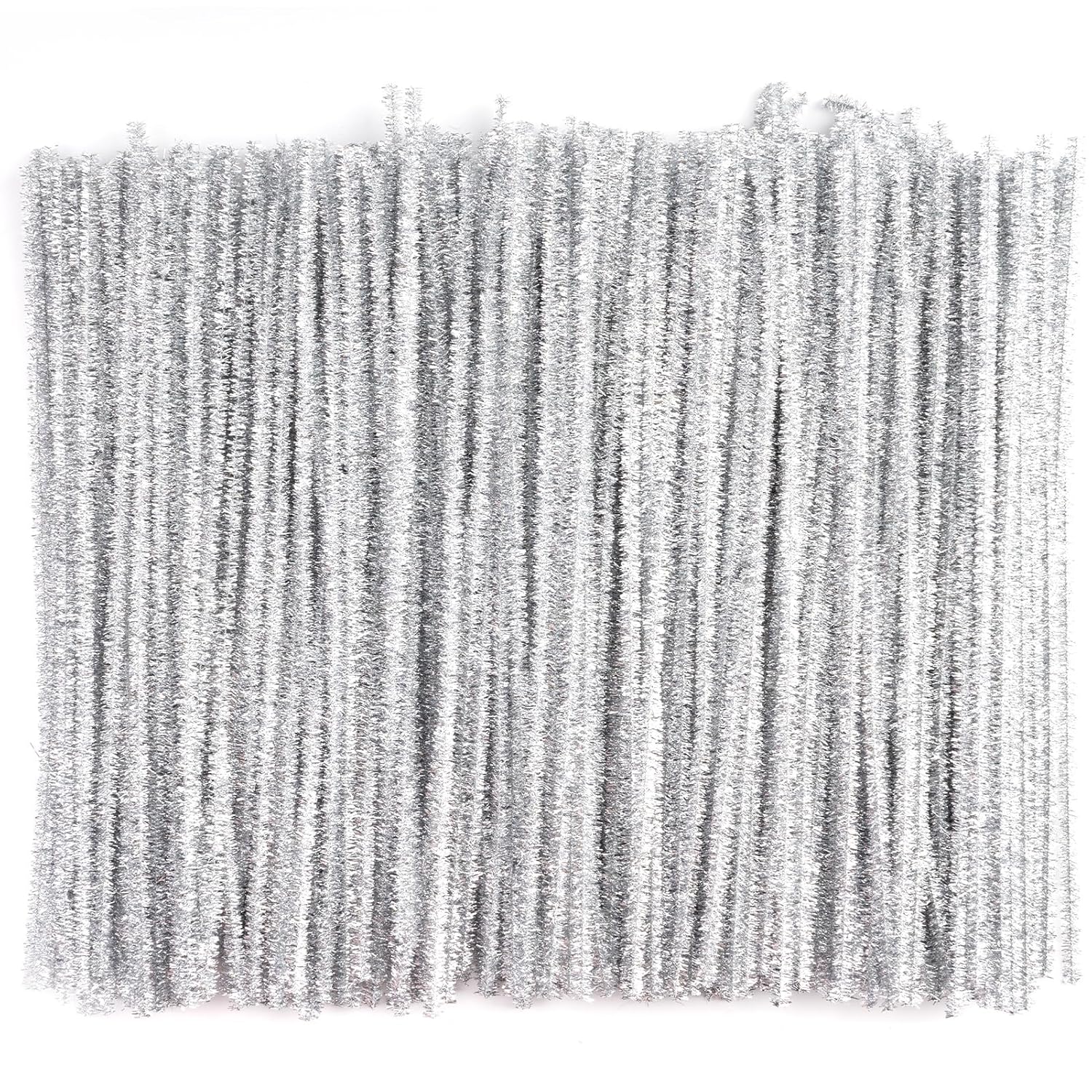 Caydo 200 Pieces Silver Pipe Cleaners Craft Chenille Stems for DIY Art ...