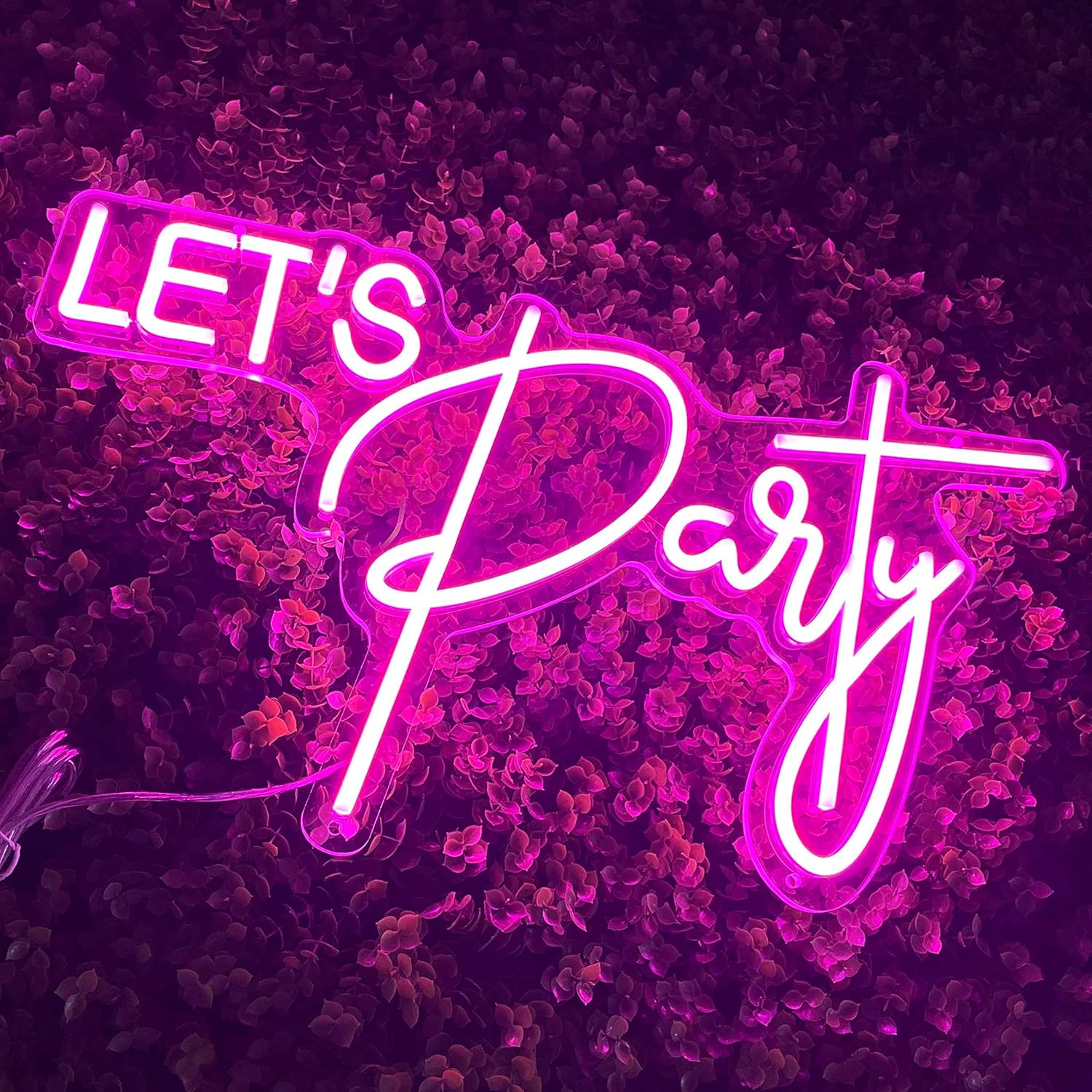 Amazon.com : Let's Party Neon Sign, Large Lets Party LED Neon Light ...