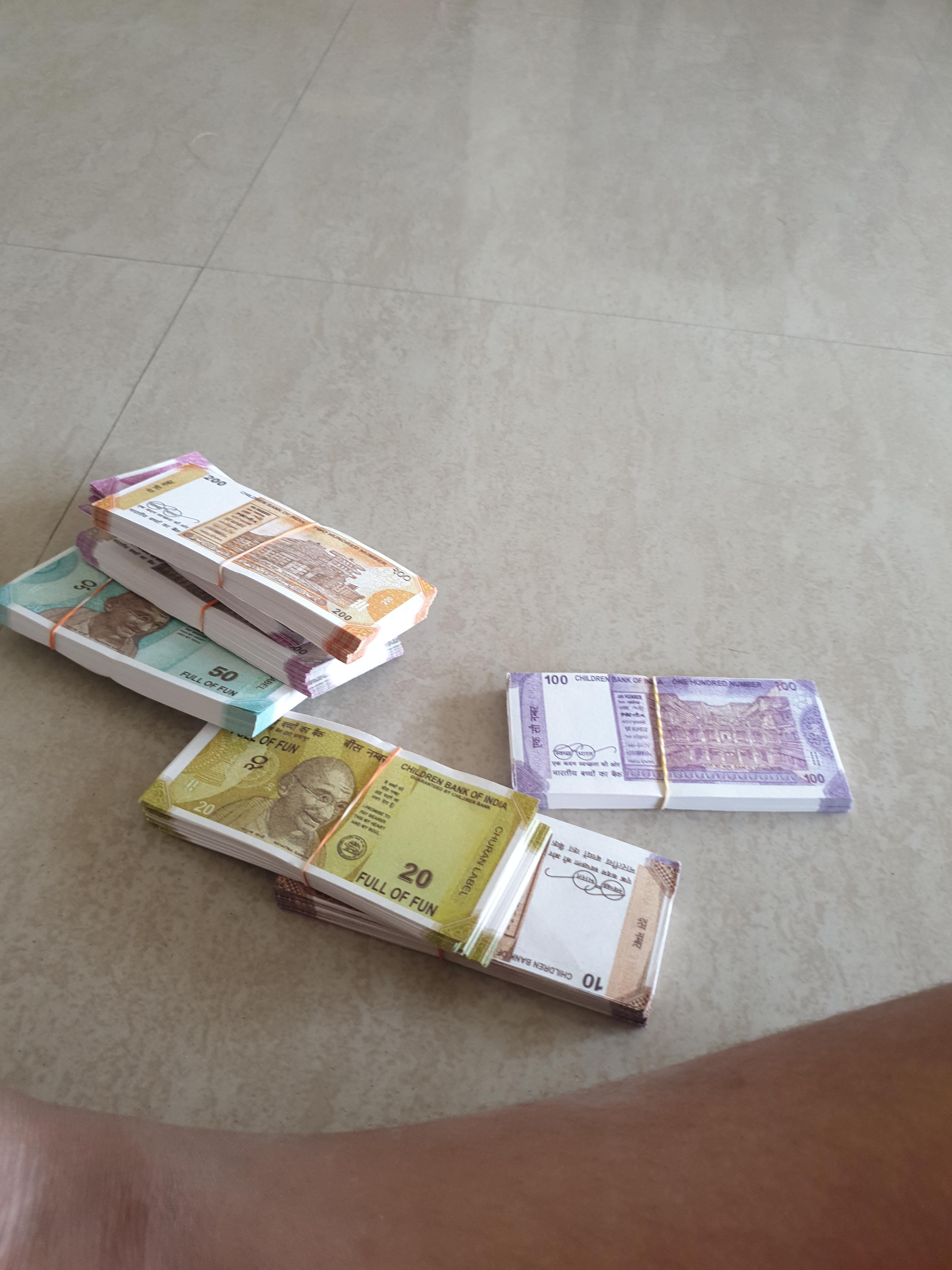 Wah Notion Dummy Indian Currency Duplicate Money Notes Kids 100 Units ...