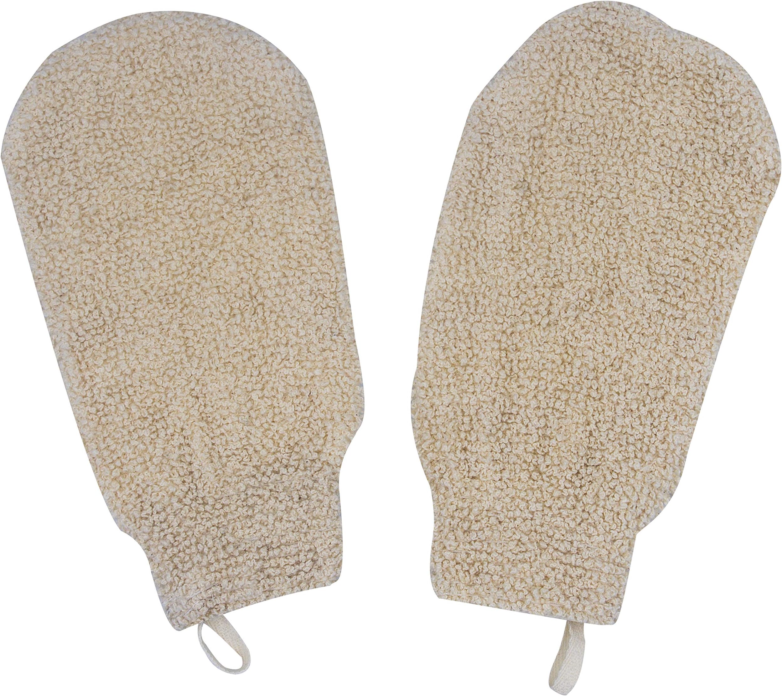 Amazon.com: Creative Co-Op Bathroom Cotton Terry Cloth Loofah Shower ...