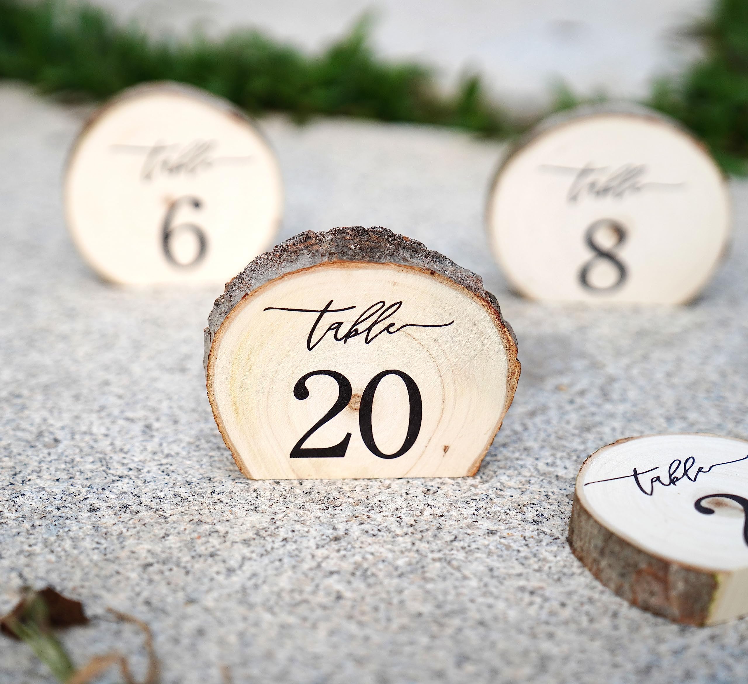 Amazon.com: Rustic Wedding Decor, Table Number Cards 1-25 with Holders ...